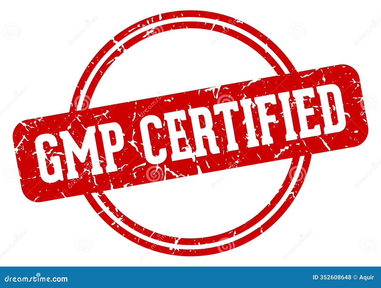 Gmp certified stamp stock illustration. Illustration of good - 352608648