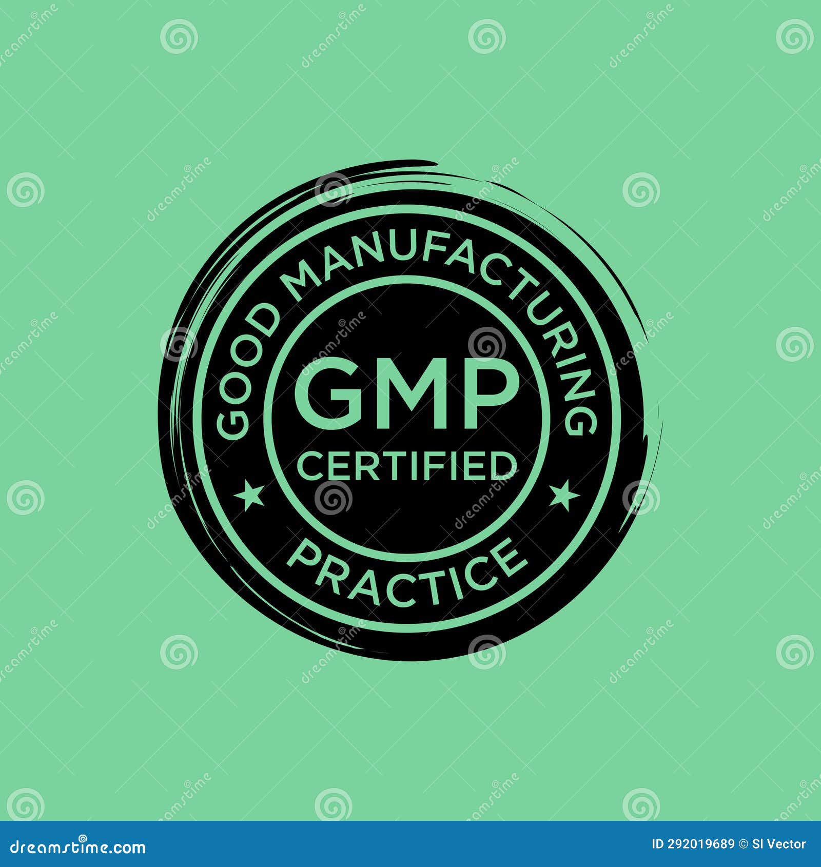 GMP Good Manufacturing Practice Certified Logo Vector Stock Vector ...
