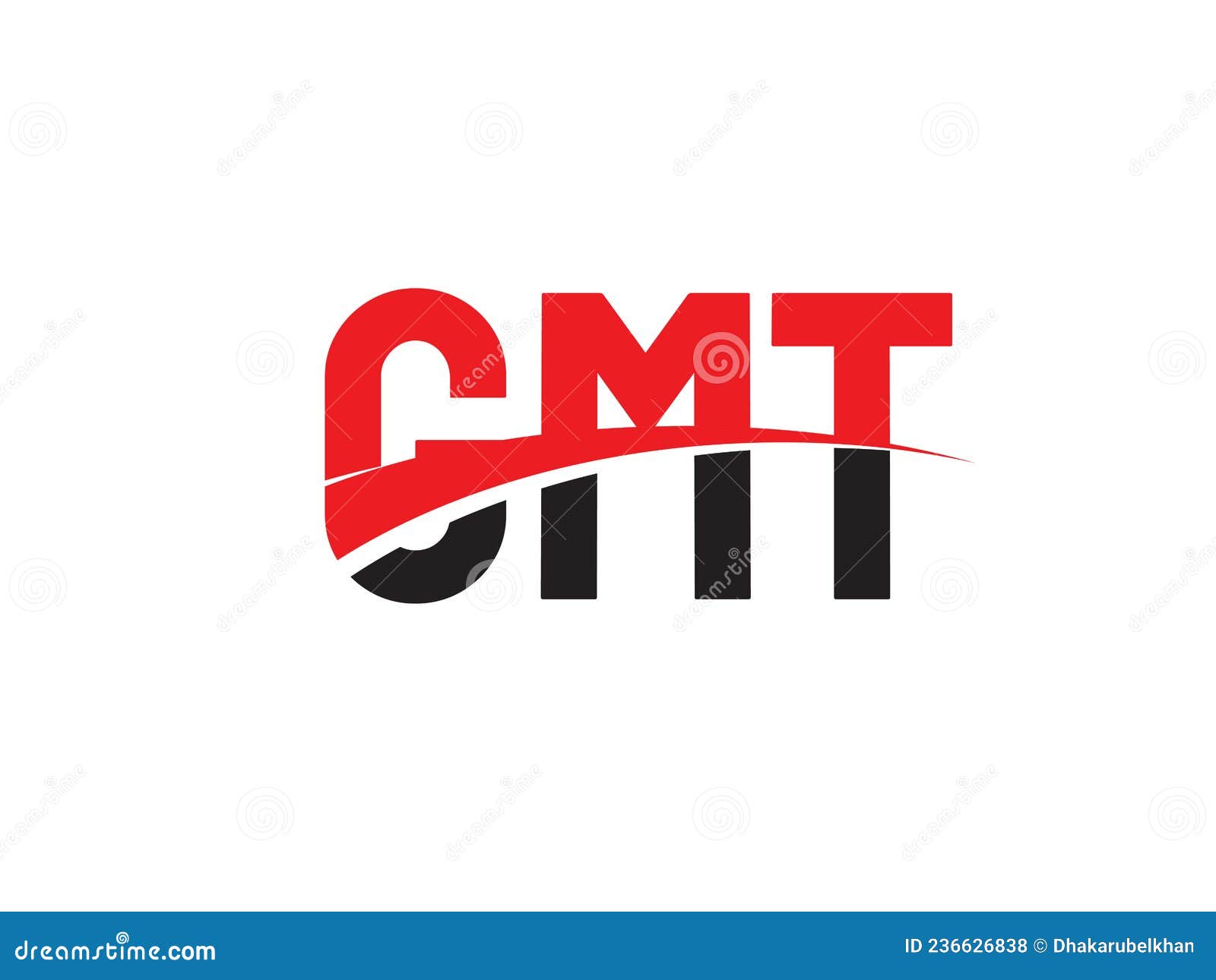 GMT Letter Initial Logo Design Vector Illustration Stock Vector ...