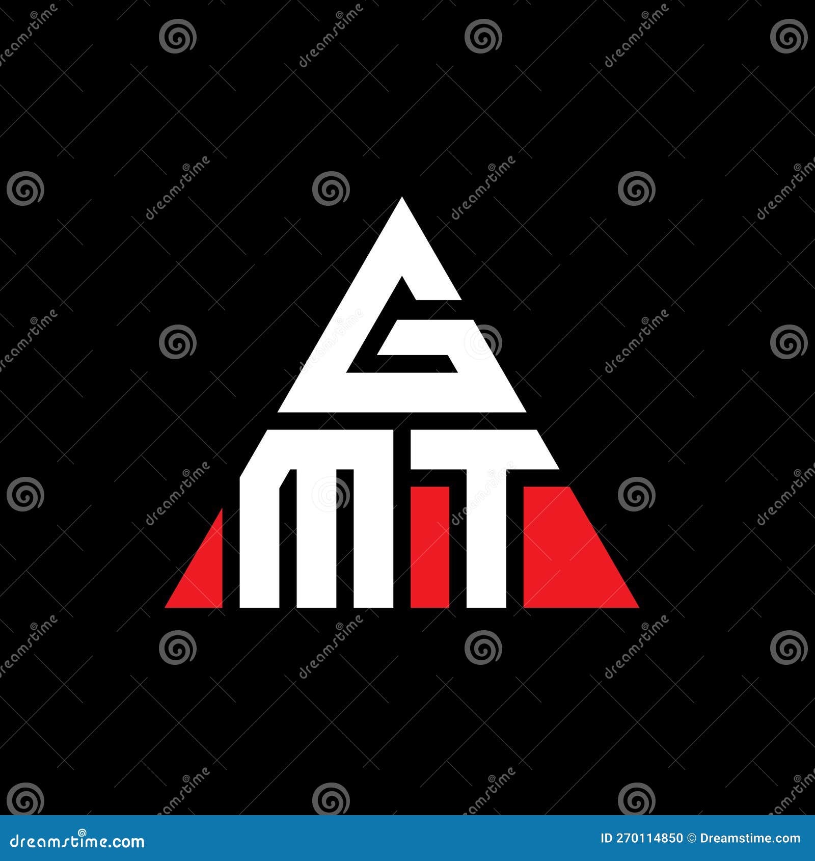 GMT Triangle Letter Logo Design with Triangle Shape. GMT Triangle Logo ...