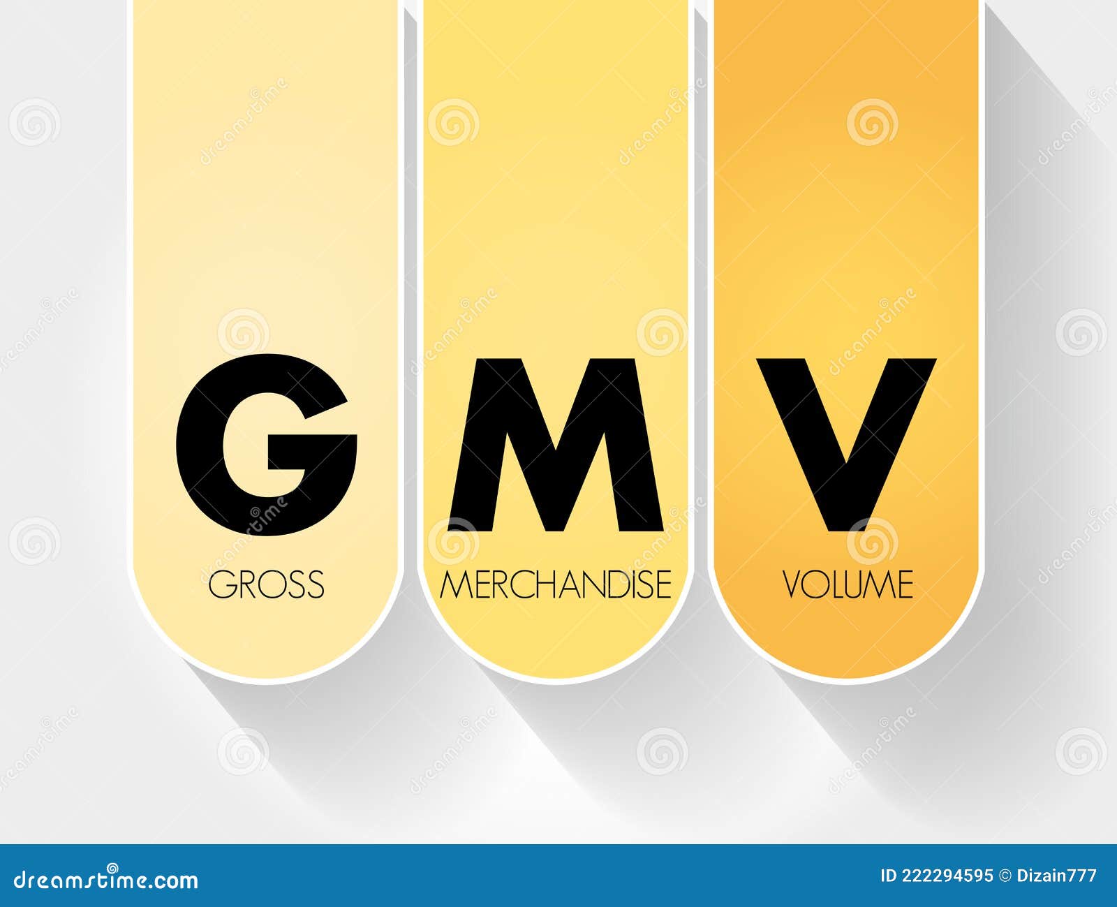 GMV, Gross Merchandise Volume. Concept With Keywords, Letters And Icons ...