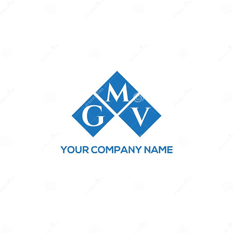 GMV Letter Logo Design on WHITE Background. GMV Creative Initials ...