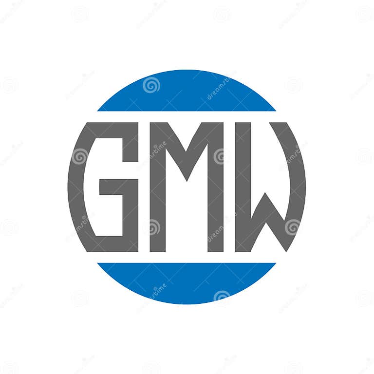 GMW Letter Logo Design on White Background. GMW Creative Initials ...
