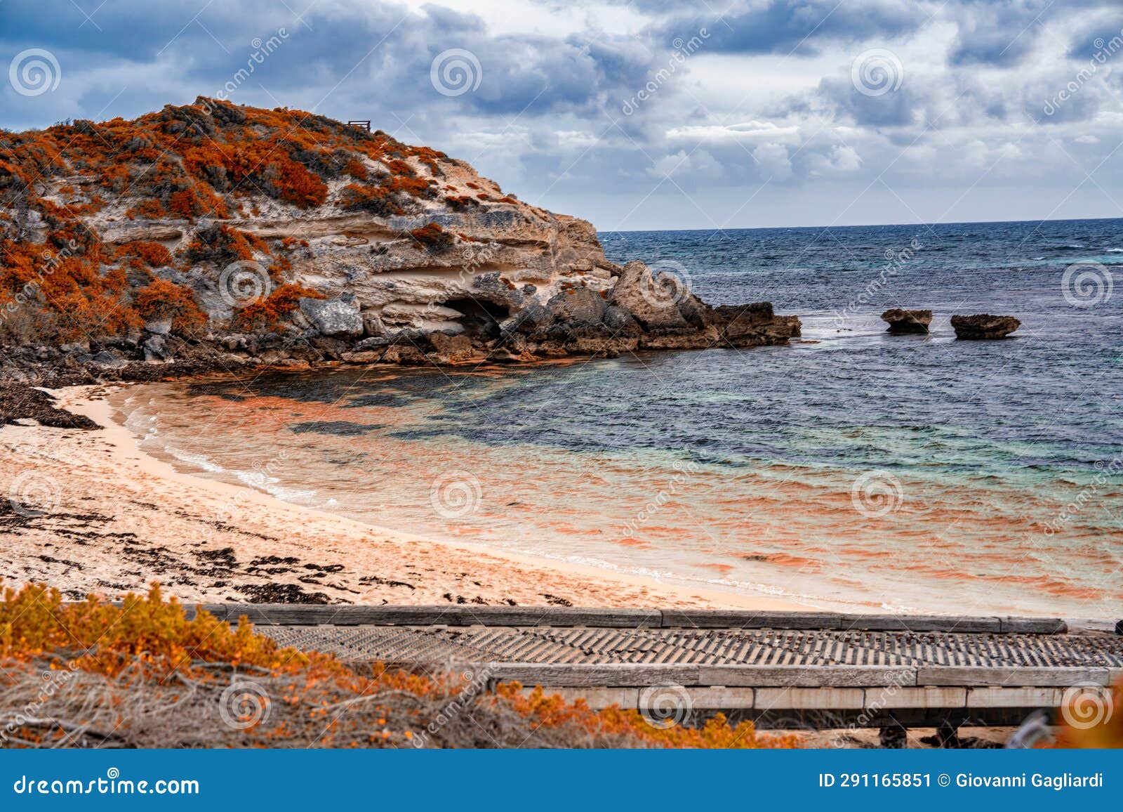 Gnarabup Beach in Margaret River, Australia Stock Image - Image of hill ...