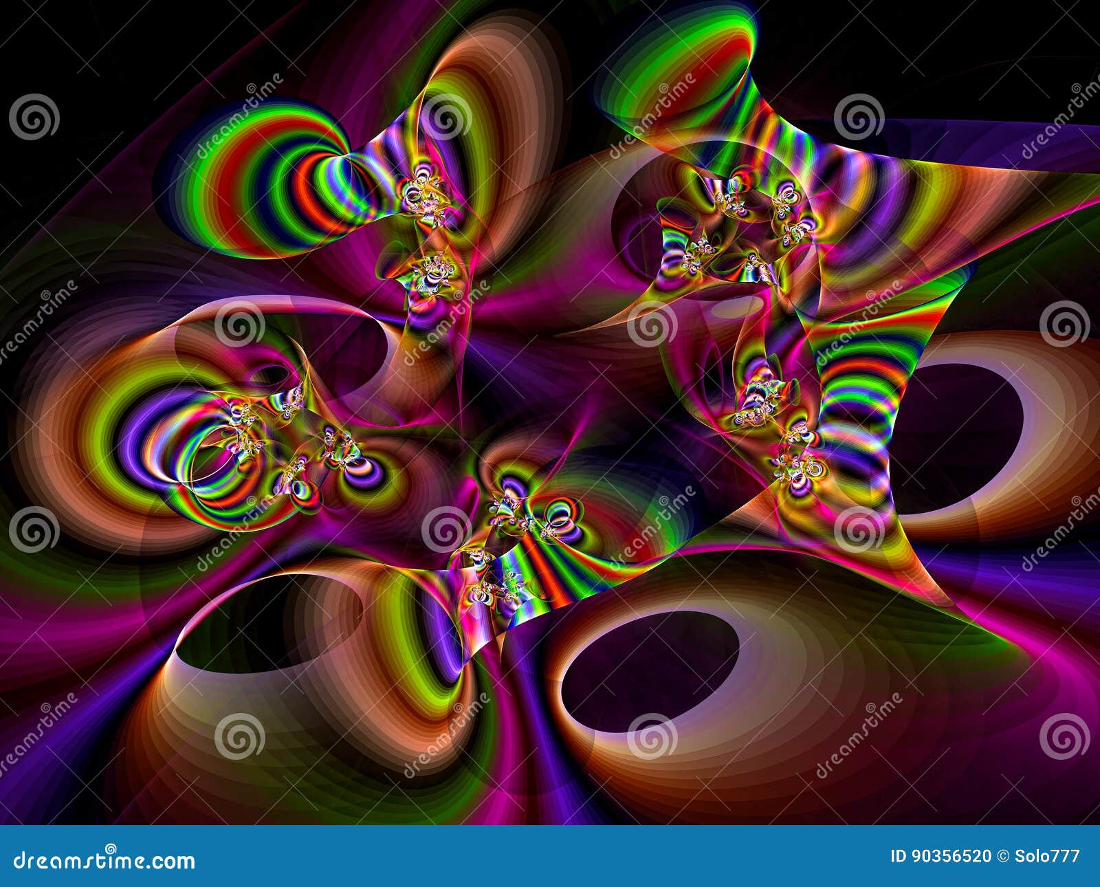 Gnarled Pipes - Abstract Digitally Generated Image Stock Illustration ...