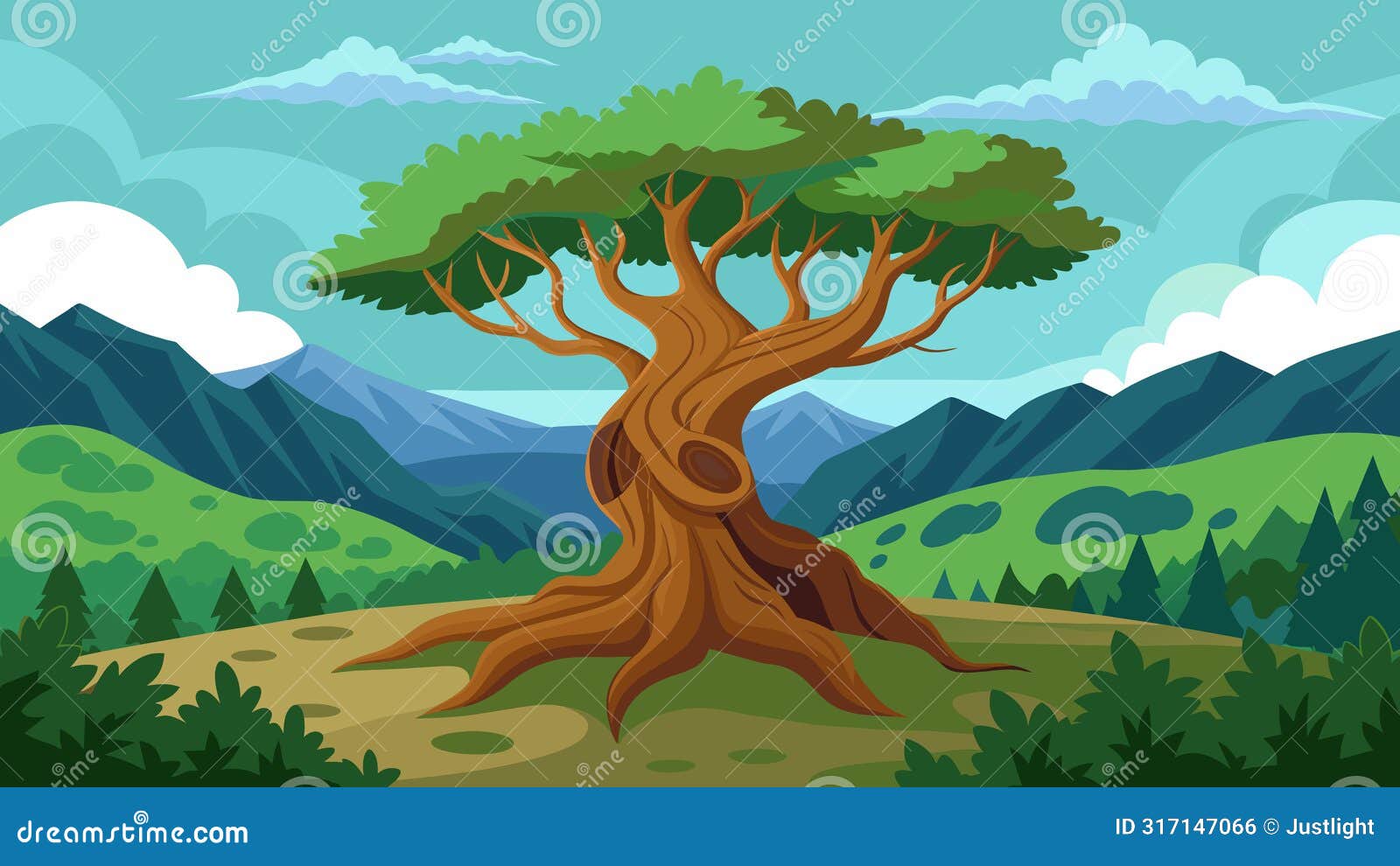 The Gnarled Wisdom Tree Emitted a Sense of Quiet Knowledge Watching ...