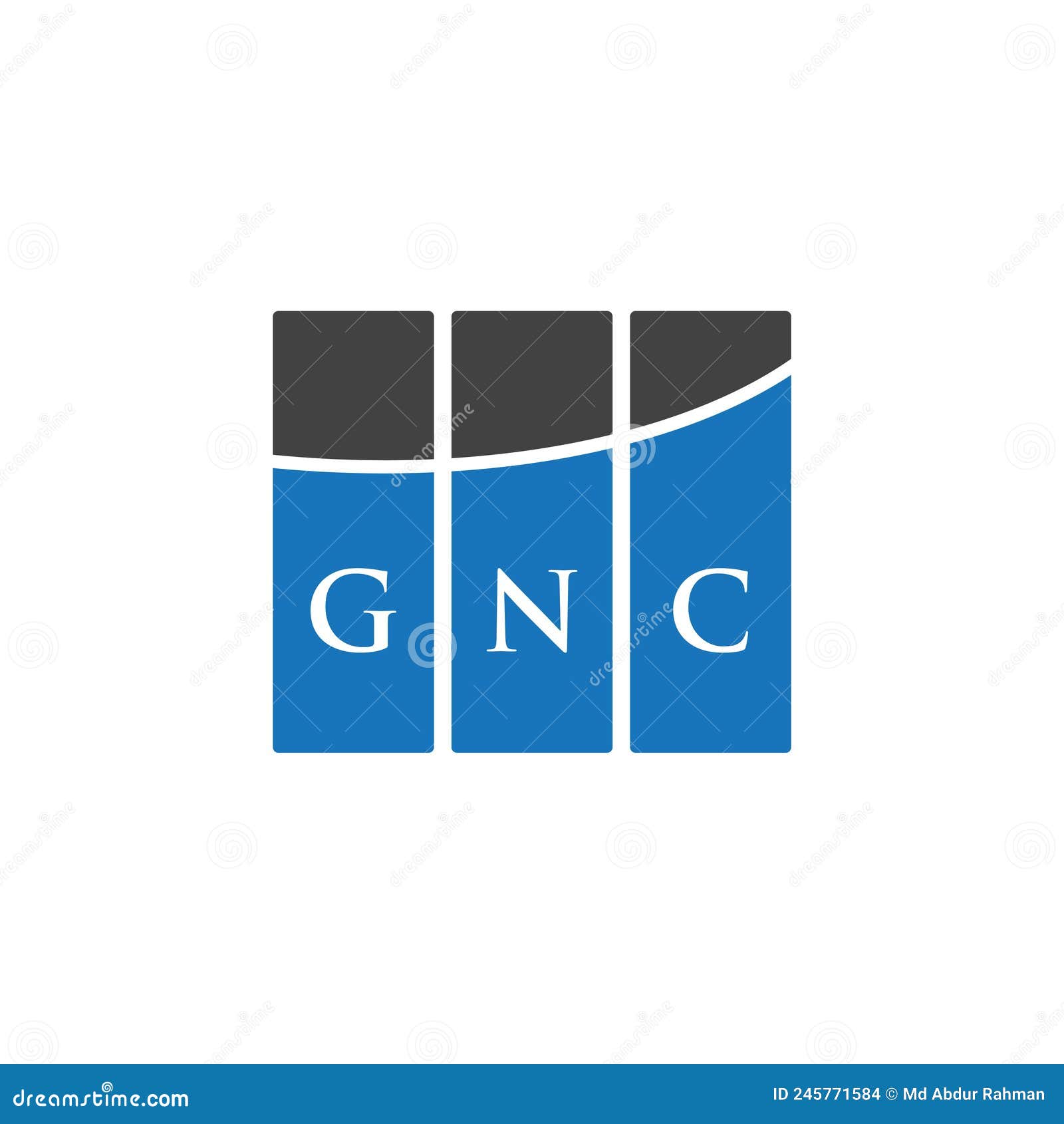 GNC Letter Logo Design on WHITE Background. GNC Creative Initials ...