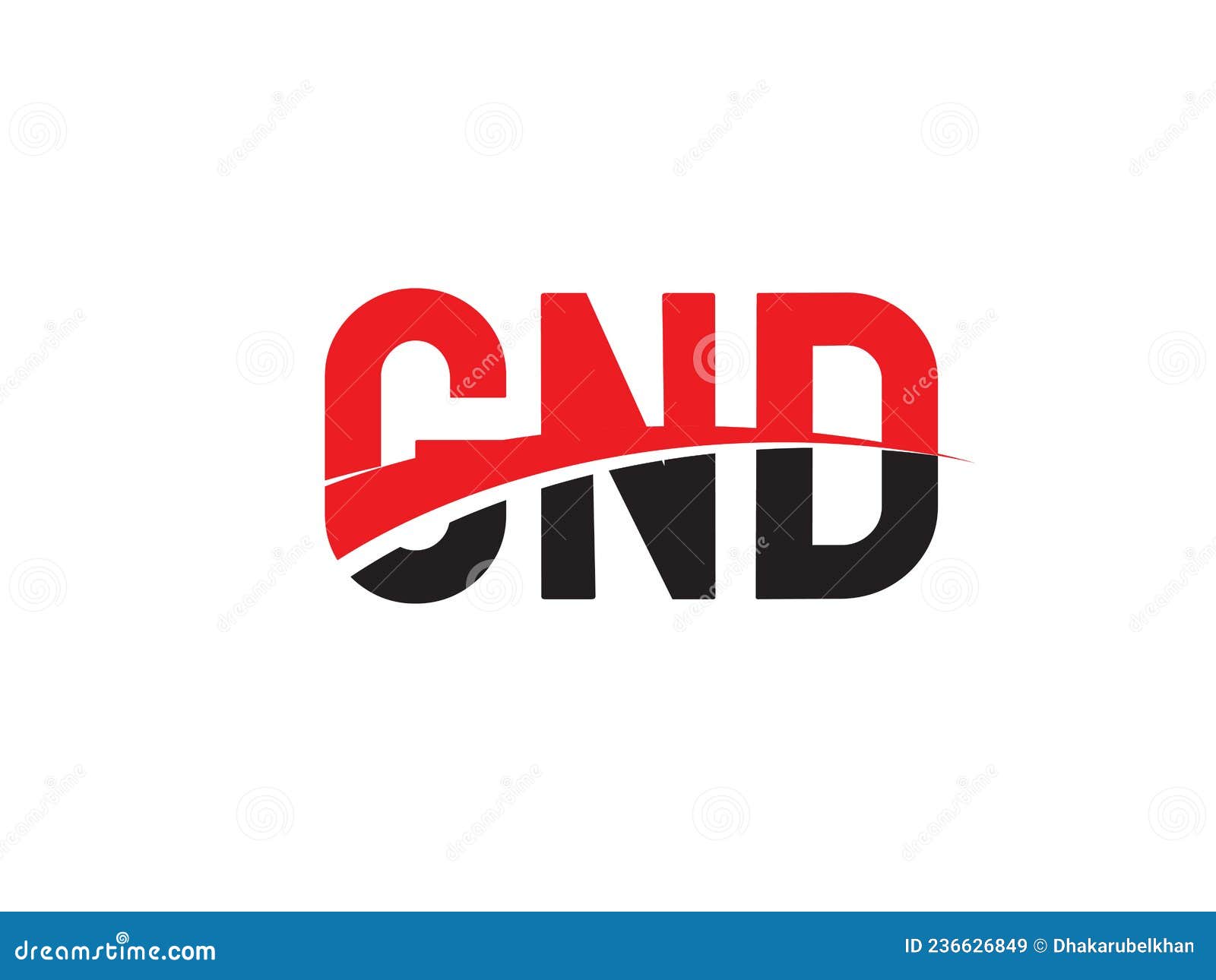 GND Letter Initial Logo Design Vector Illustration Stock Vector ...