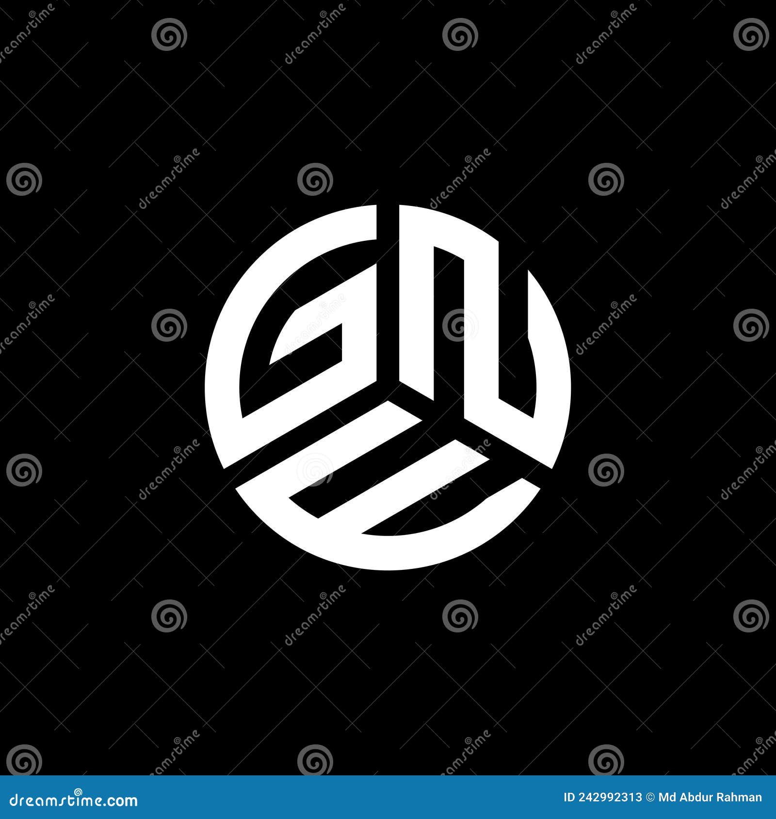 GNE Letter Logo Design on White Background. GNE Creative Initials ...