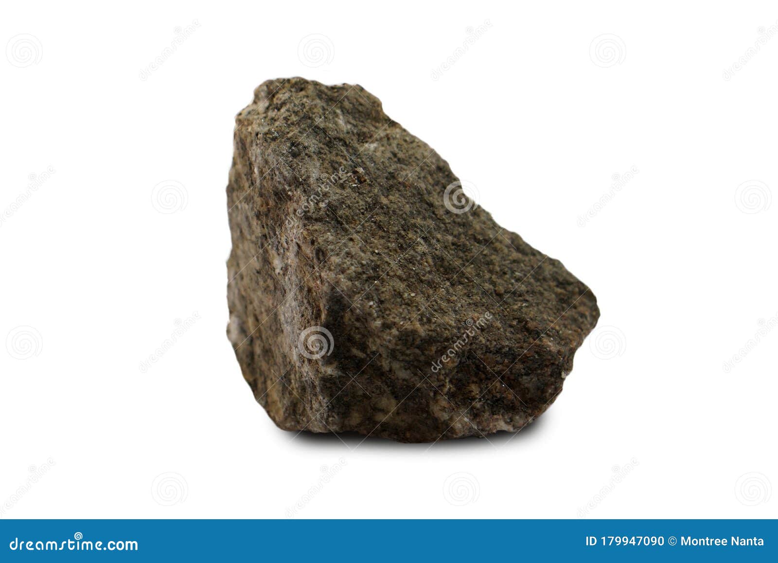 Gneiss Rock on White Background. Stock Photo - Image of background ...