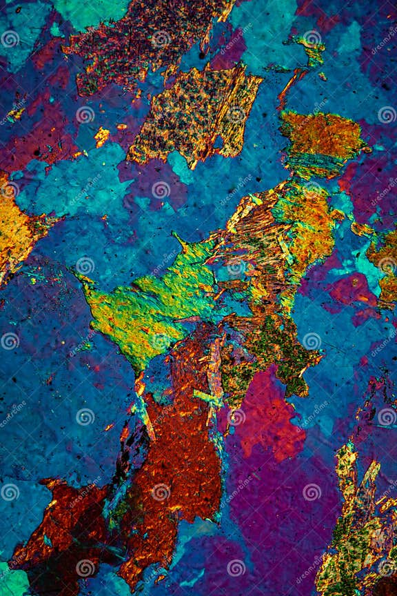 Gneiss Metamorphic Rock Under the Microscope Stock Photo - Image of ...