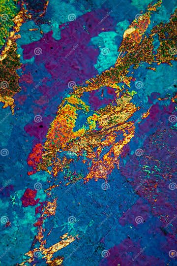 Gneiss Metamorphic Rock Under the Microscope Stock Photo - Image of ...