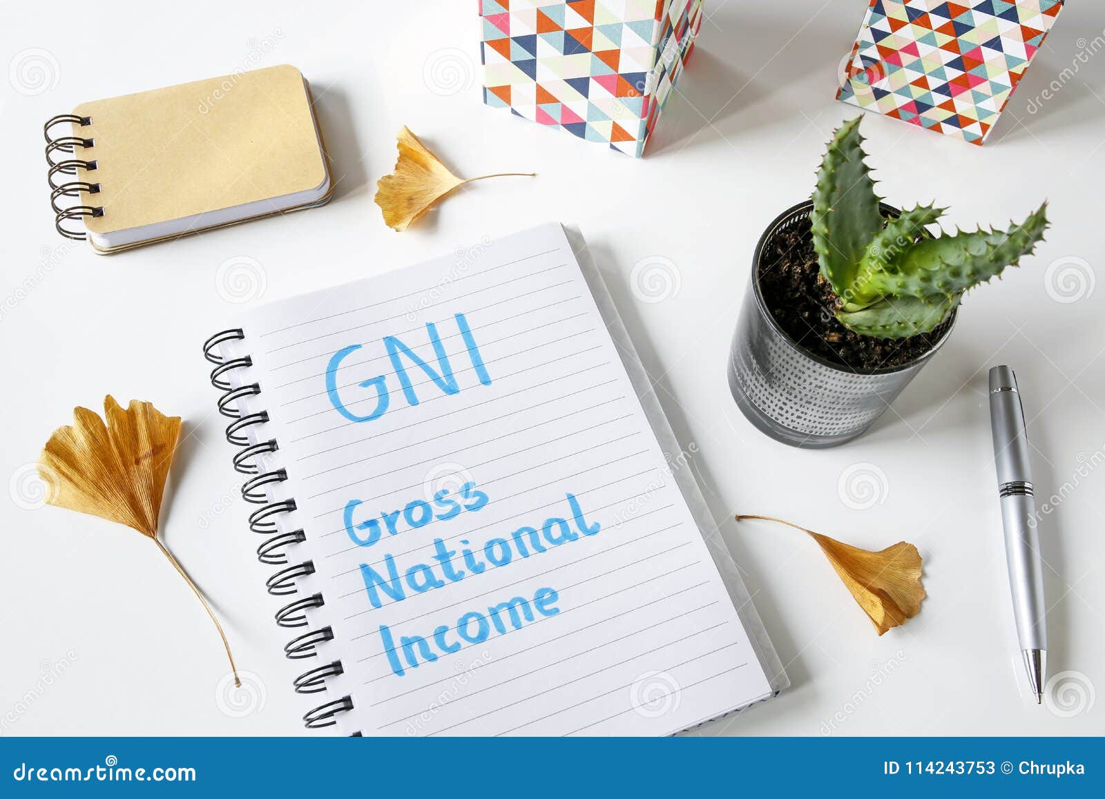 GNI Gross National Income Written in a Notebook Stock Image - Image of ...