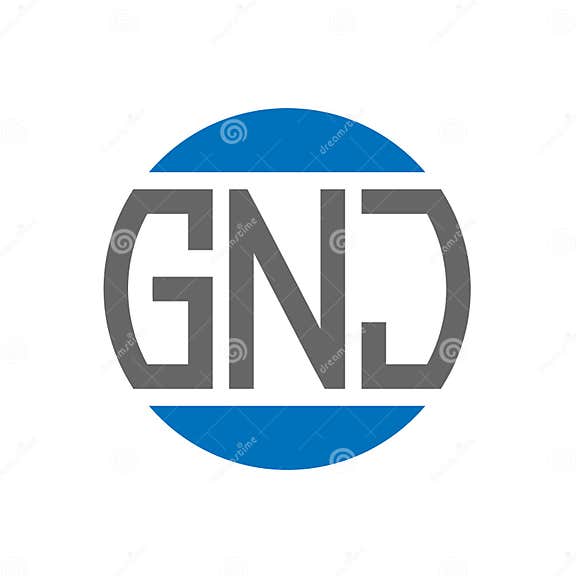 GNJ Letter Logo Design on White Background. GNJ Creative Initials ...