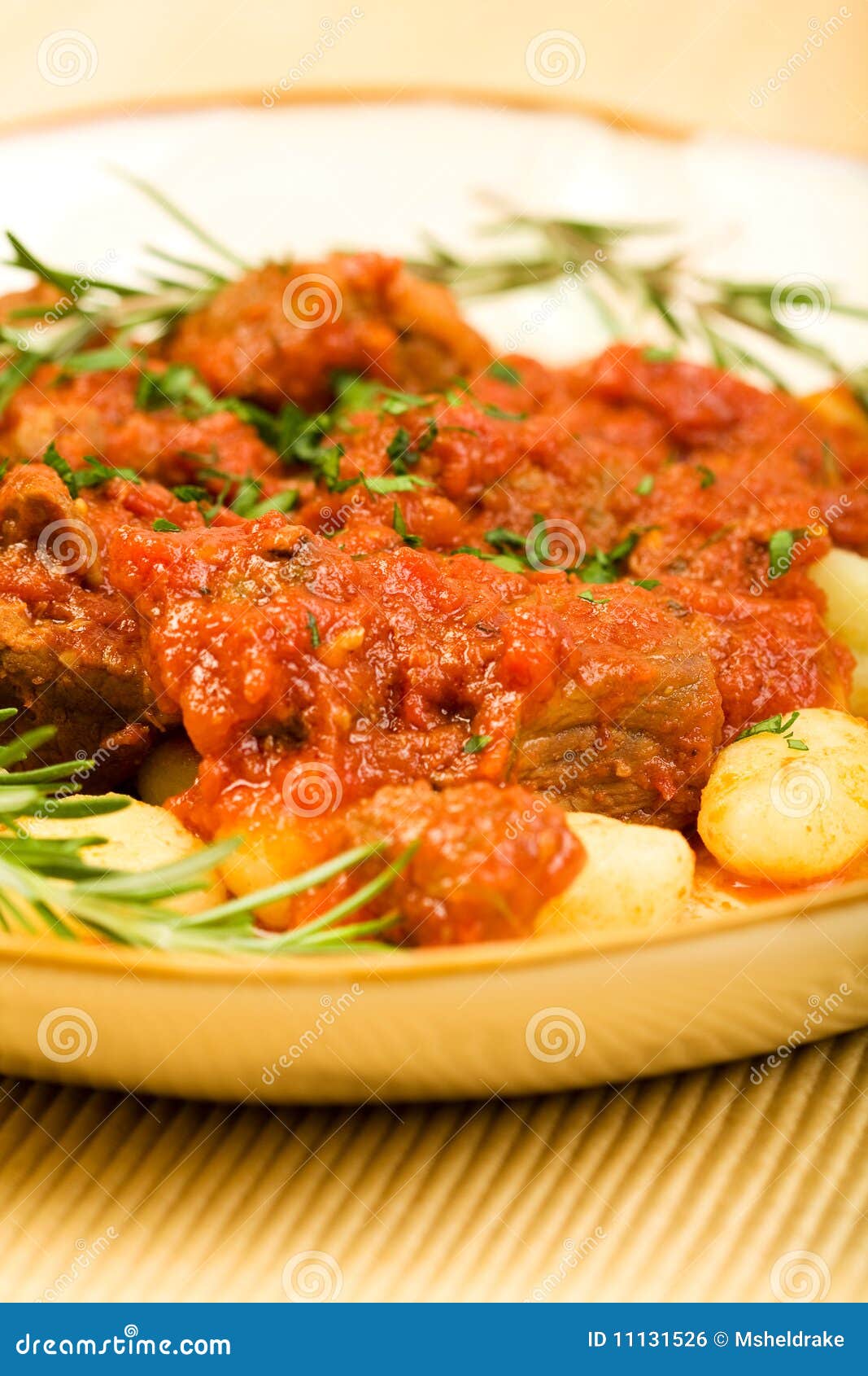 Gnocchi with Ragu stock photo. Image of rosemary, beef - 11131526