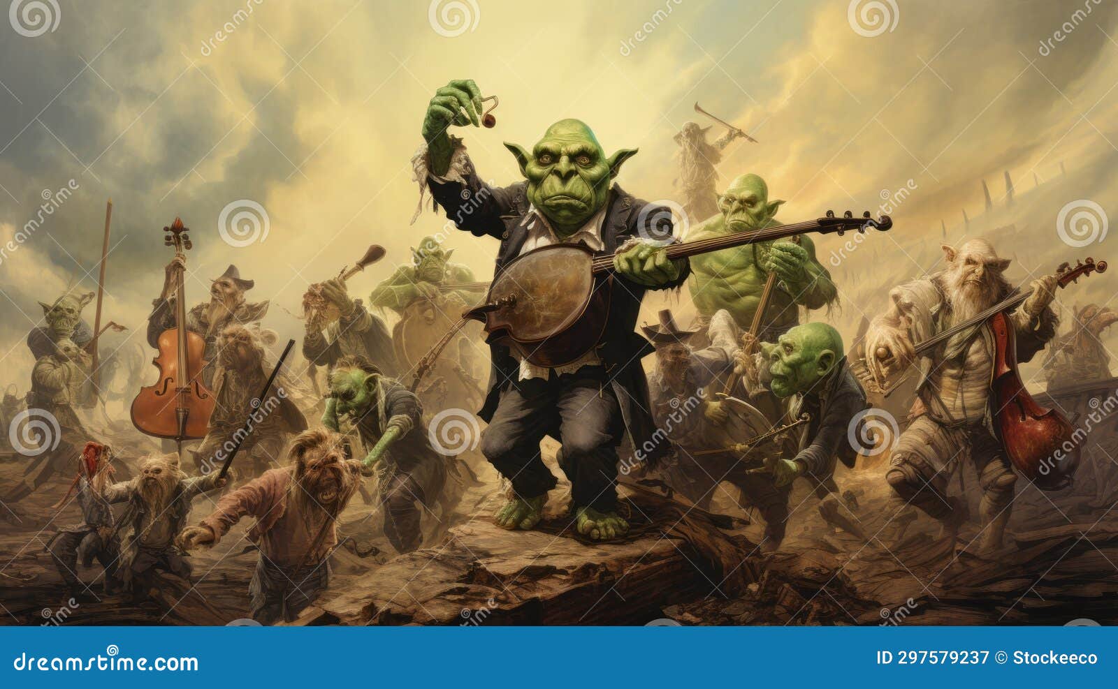 Acquitted Goblin Band: a Global Mash-up of Lively Action Poses Stock ...