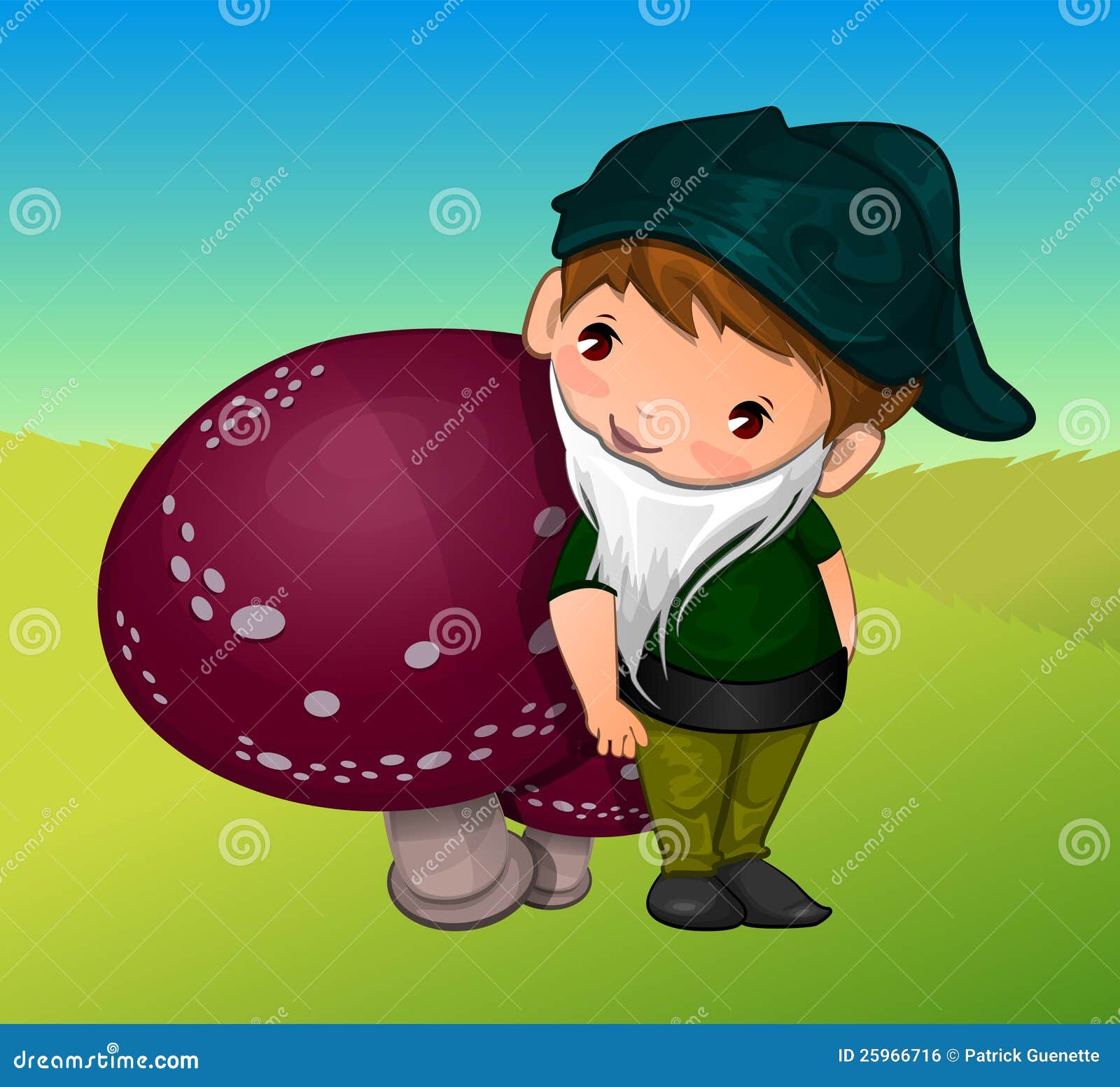 Gnome, illustration stock vector. Illustration of adorable - 25966716