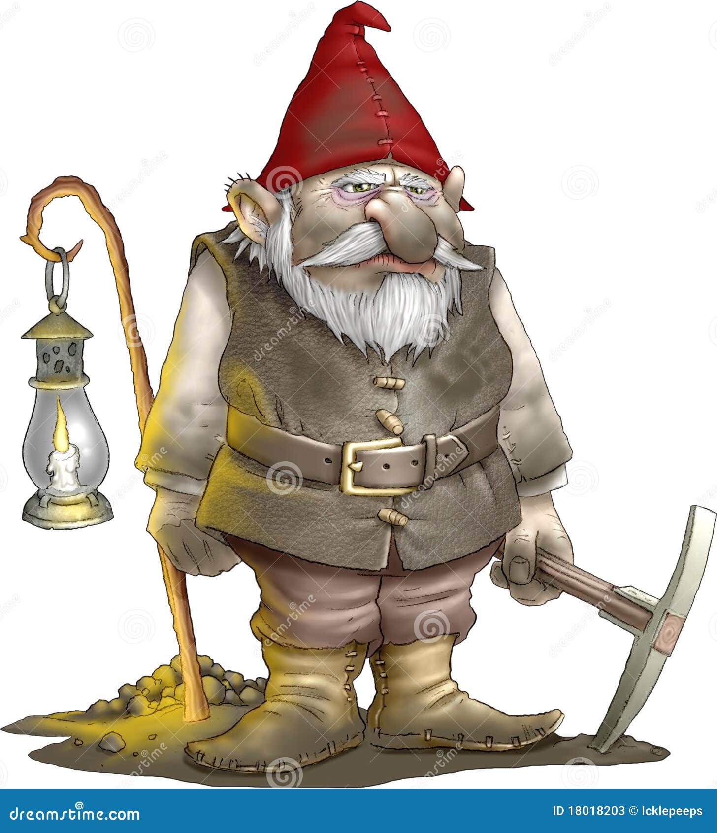 Gnome Miner stock illustration. Illustration of gnome - 18018203