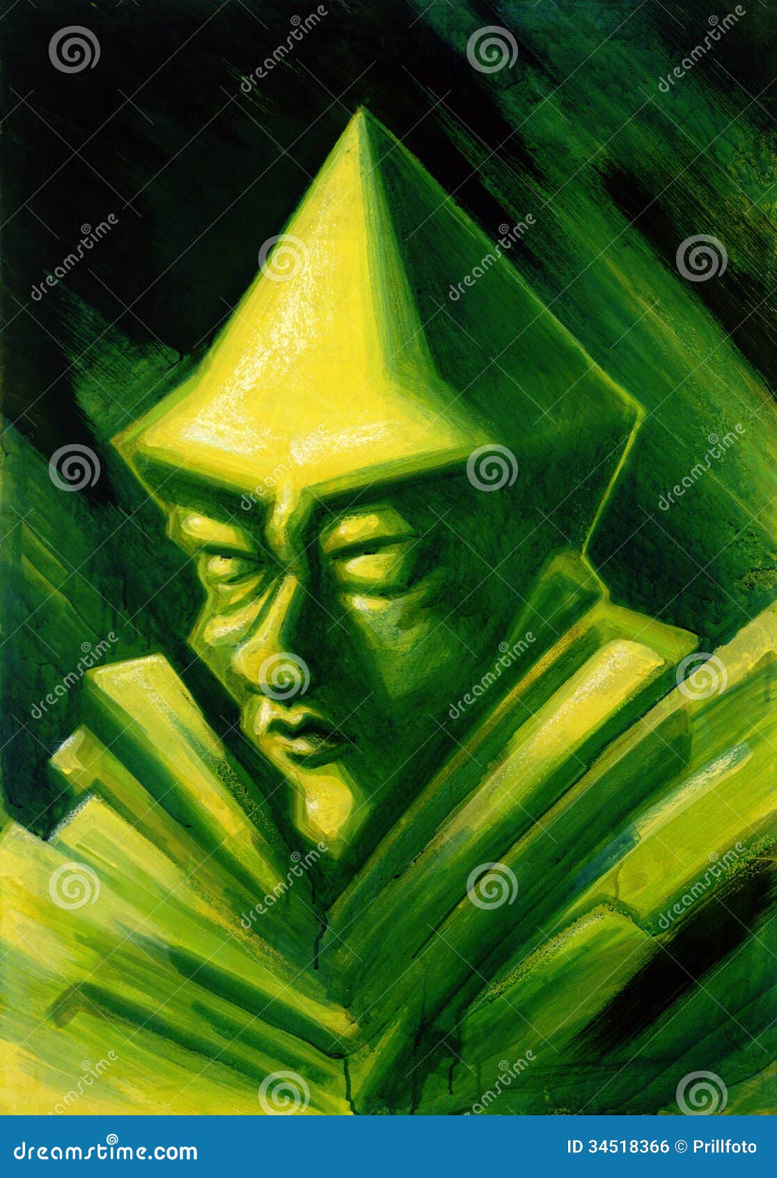 Gnomo verde ilustração stock. Ilustração de cana, gnomo - 34518366