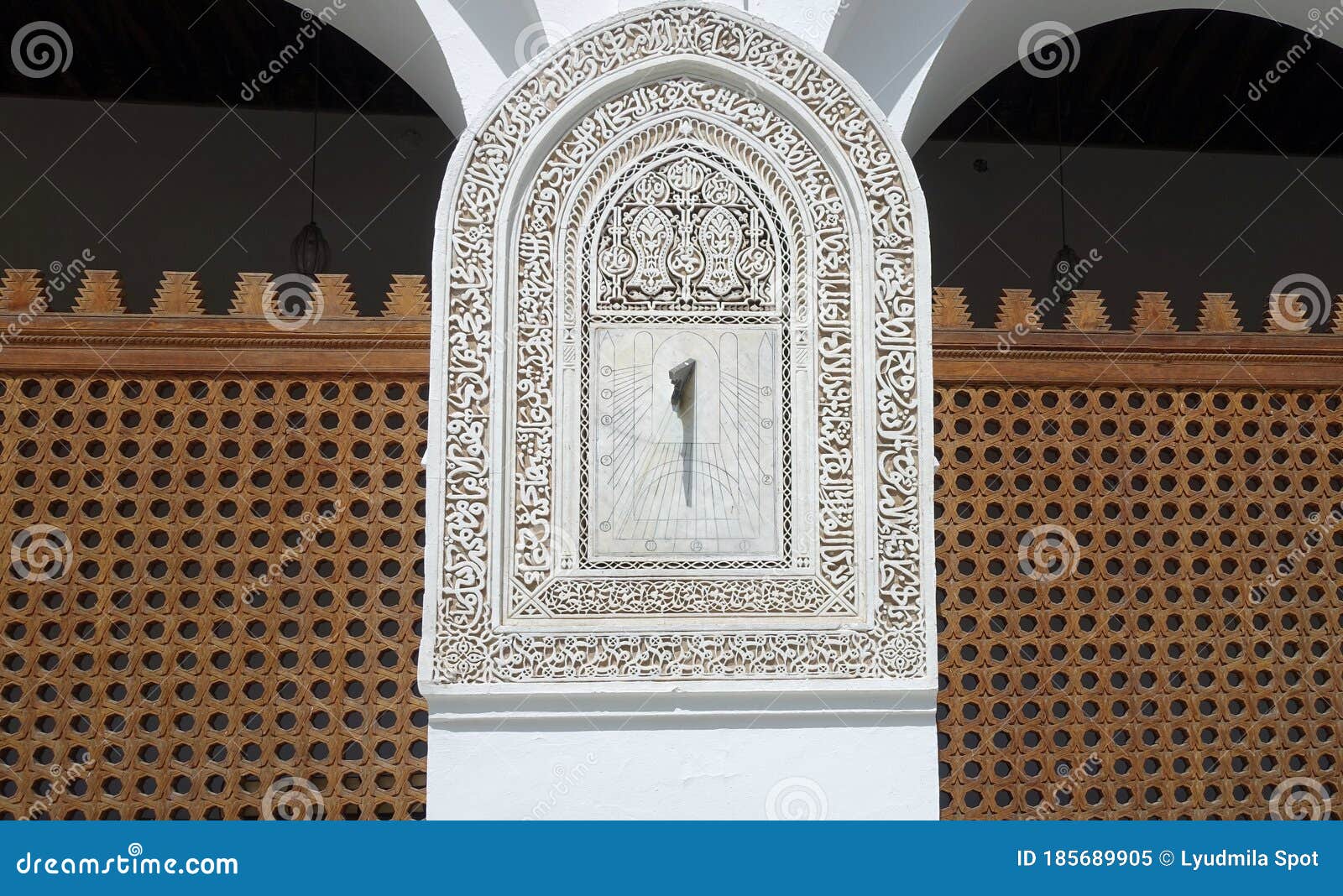 And the Gnomon in the Antique Broken Wall Sun Clock Stock Image - Image ...