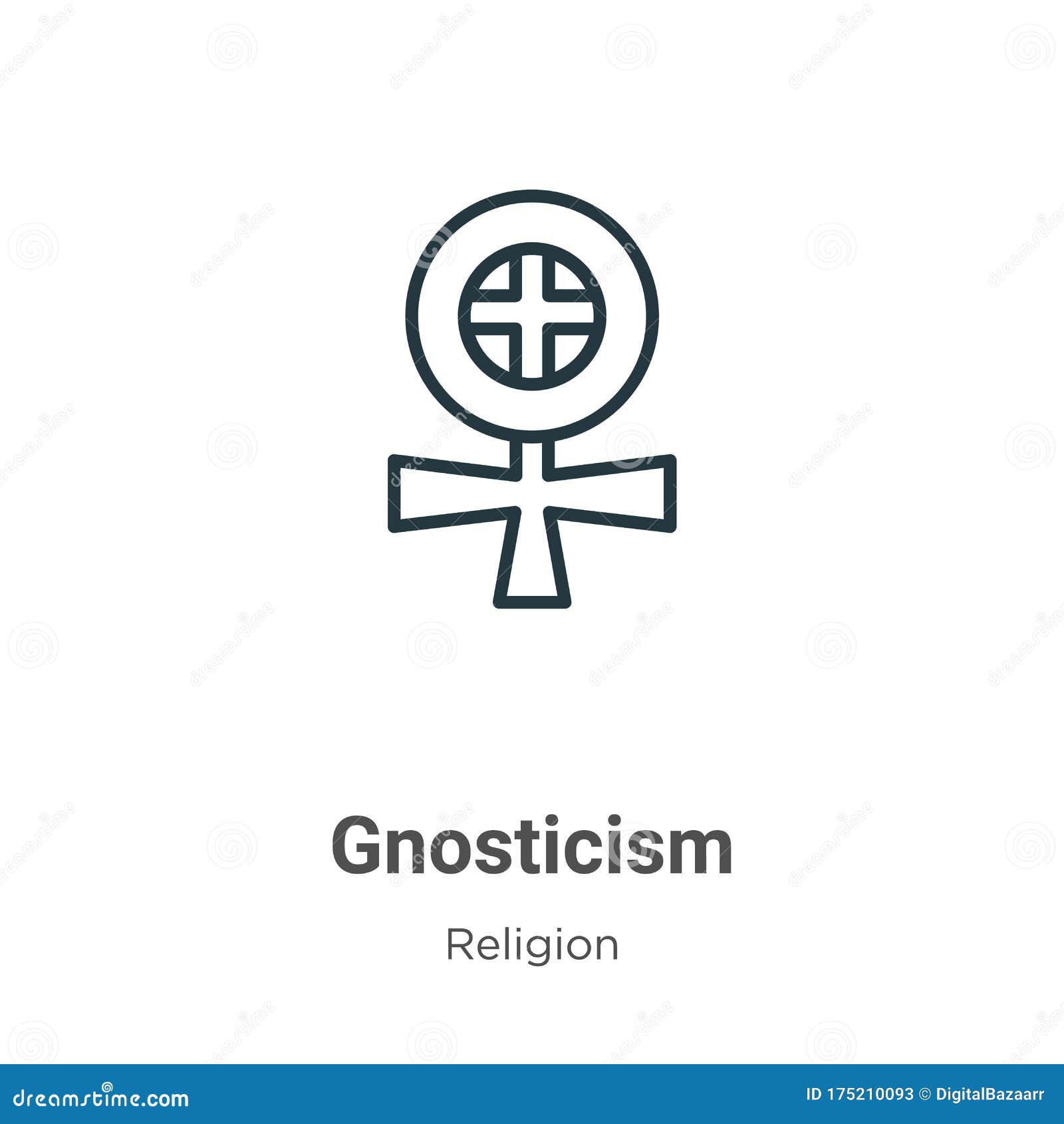 Gnosticism Outline Vector Icon. Thin Line Black Gnosticism Icon, Flat ...