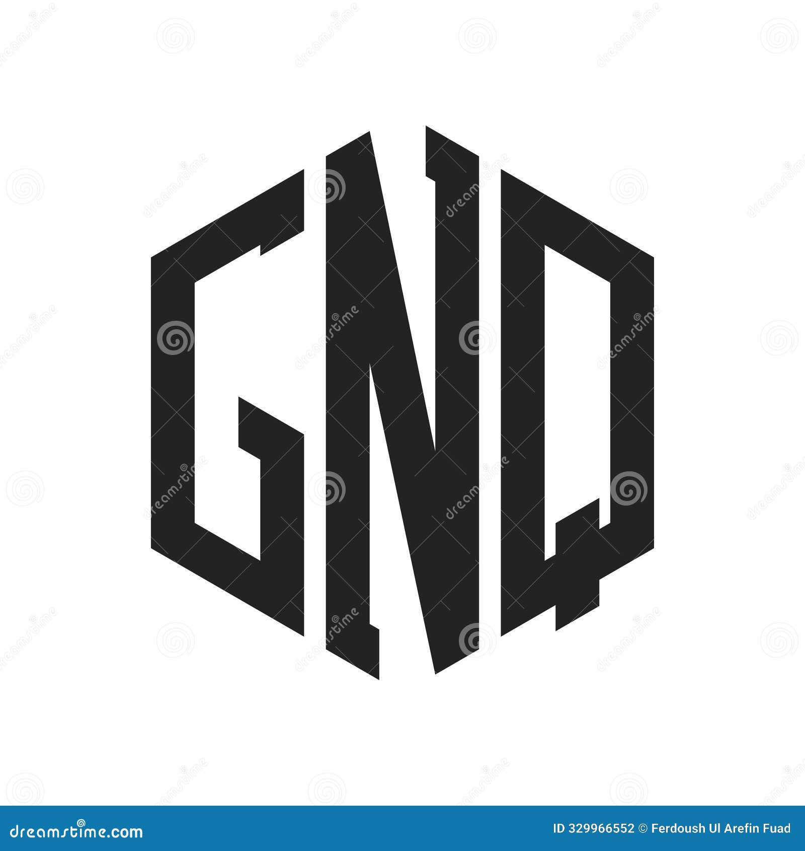 GNQ Logo Design. Initial Letter GNQ Monogram Logo Using Hexagon Shape ...