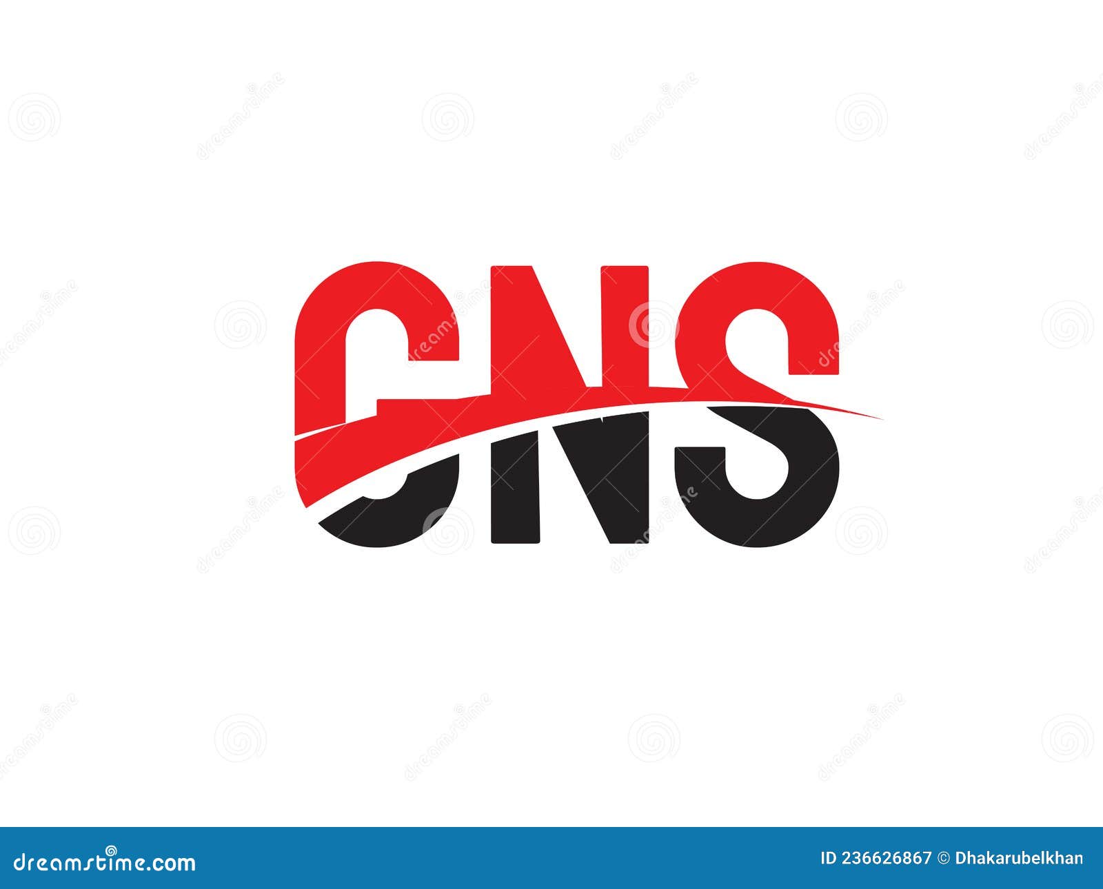 GNS Letter Initial Logo Design Vector Illustration Stock Vector ...