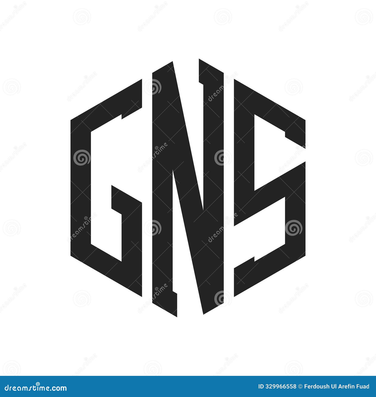 GNS Logo Design. Initial Letter GNS Monogram Logo Using Hexagon Shape ...