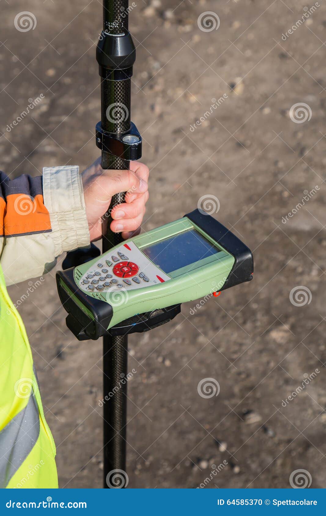 GNSS Receiver with Field Controller Stock Photo - Image of cartography ...