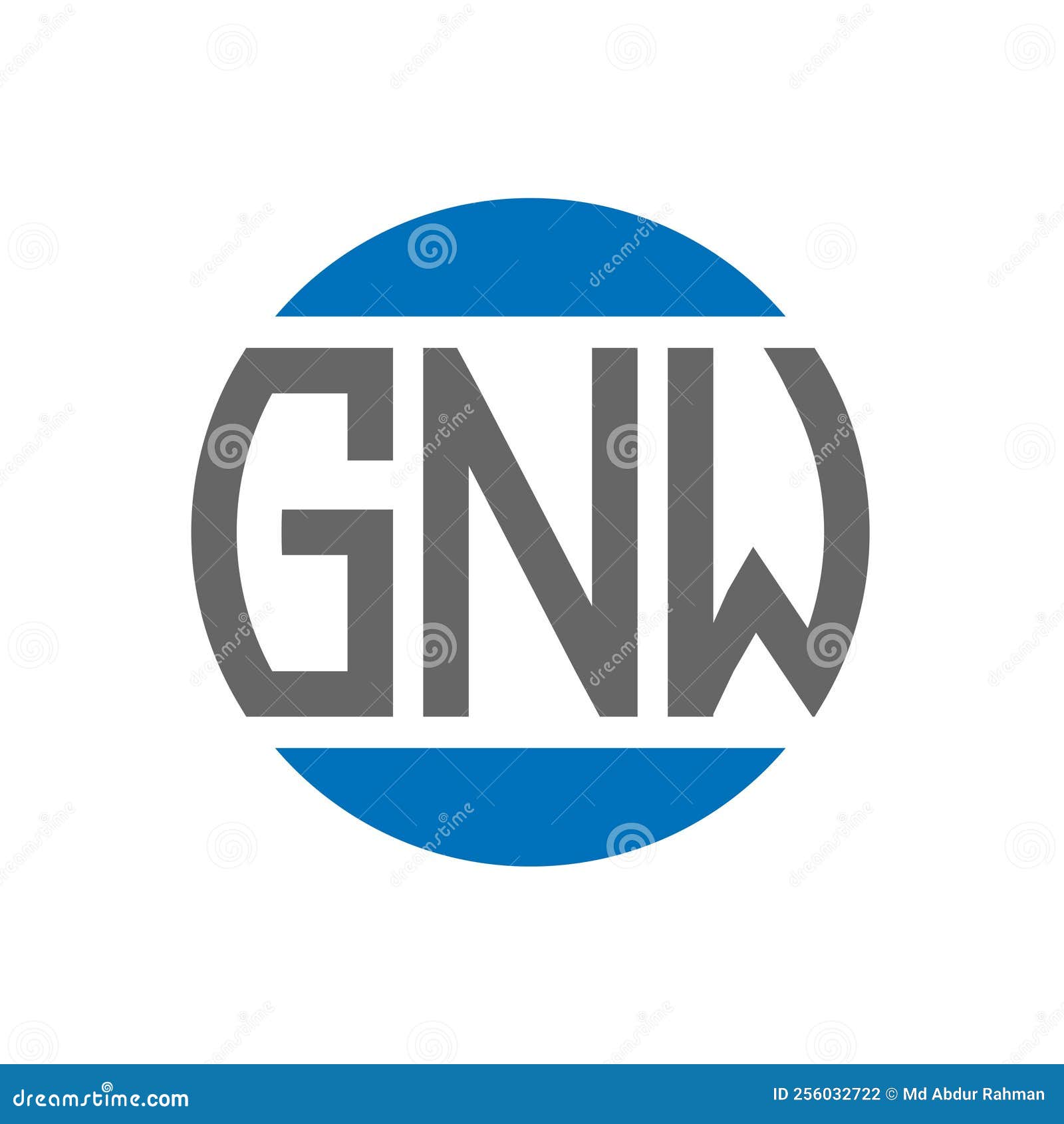 GNW Letter Logo Design on White Background. GNW Creative Initials ...