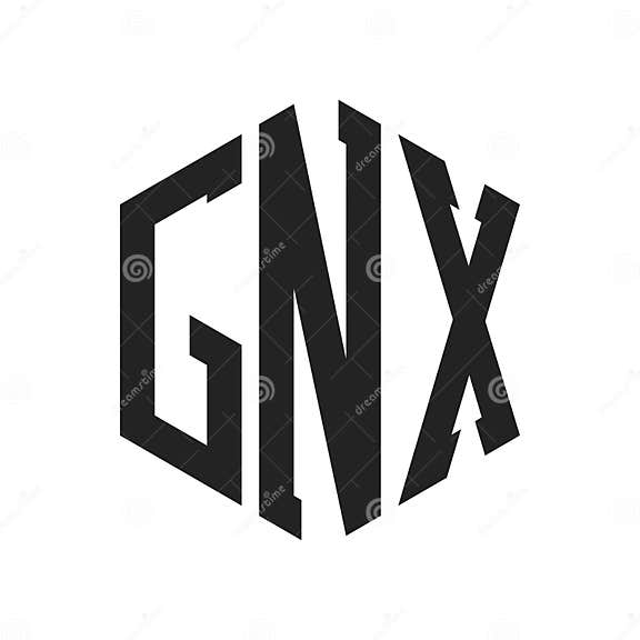 GNX Logo Design. Initial Letter GNX Monogram Logo Using Hexagon Shape Stock Illustration ...