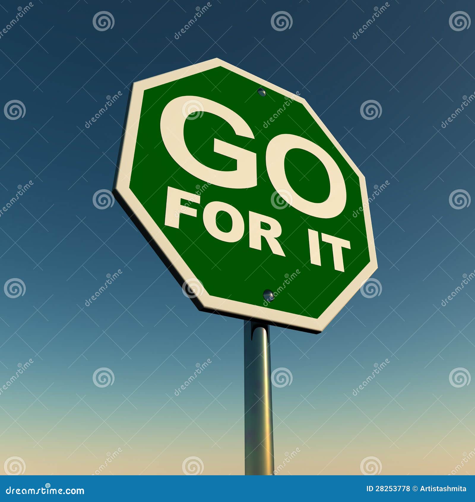 Go for it stock illustration. Illustration of signal - 28253778