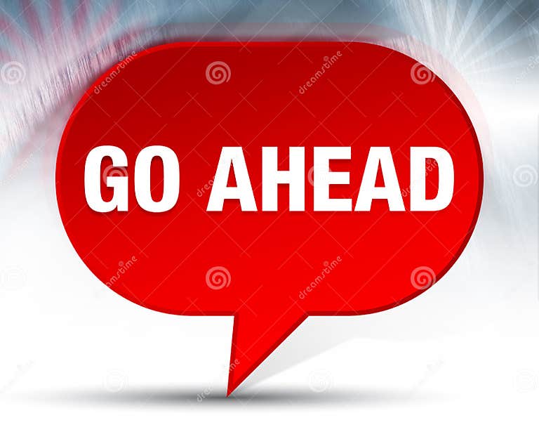 Go Ahead Red Bubble Background Stock Illustration - Illustration of ...