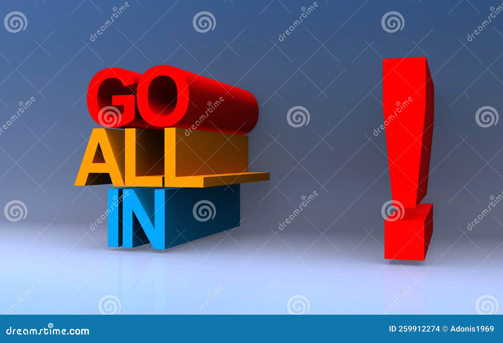 Go all in on blue stock illustration. Illustration of accept - 259912274