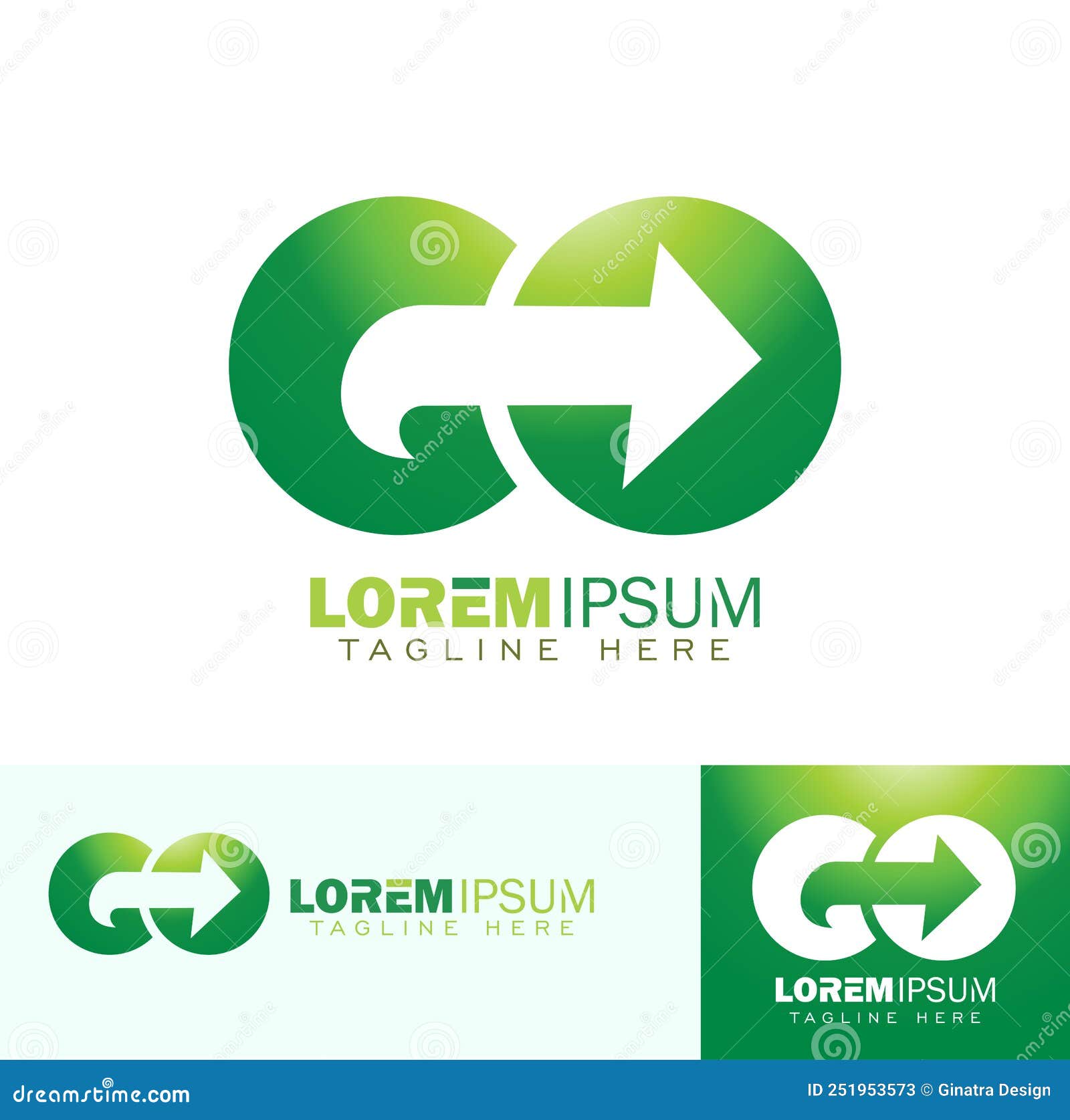 Go and Arrow symbol logo stock vector. Illustration of creative - 251953573