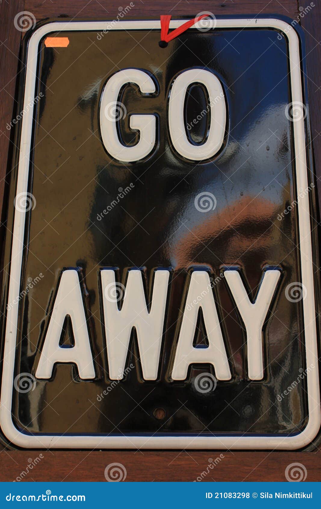 Go away sign stock photo. Image of iron, wood, relief - 21083298