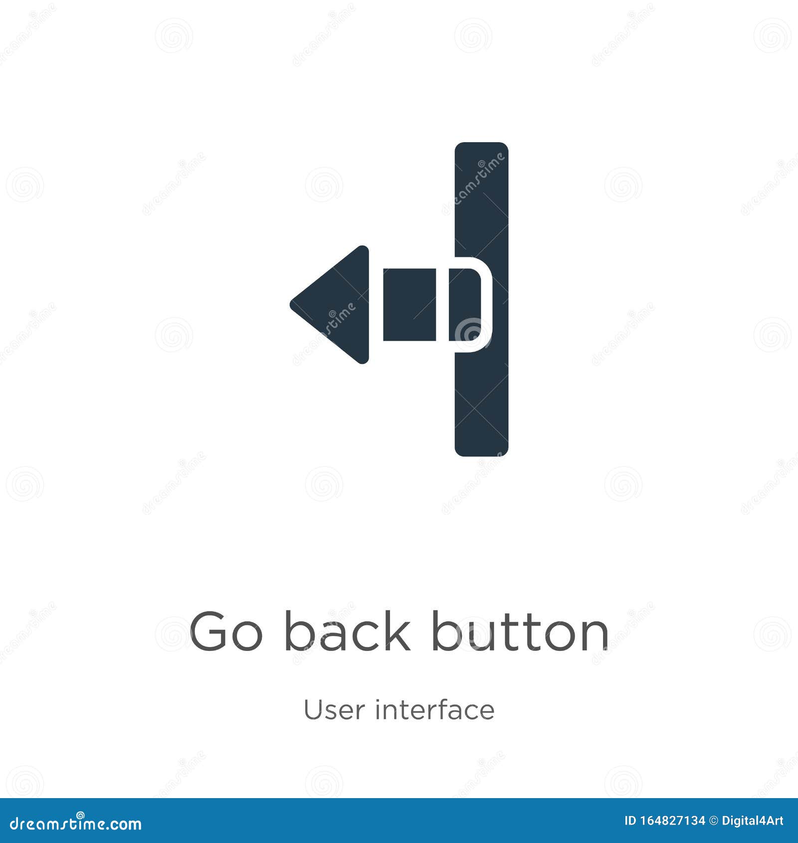 Go Back Button Icon Vector. Trendy Flat Go Back Button Icon from User ...