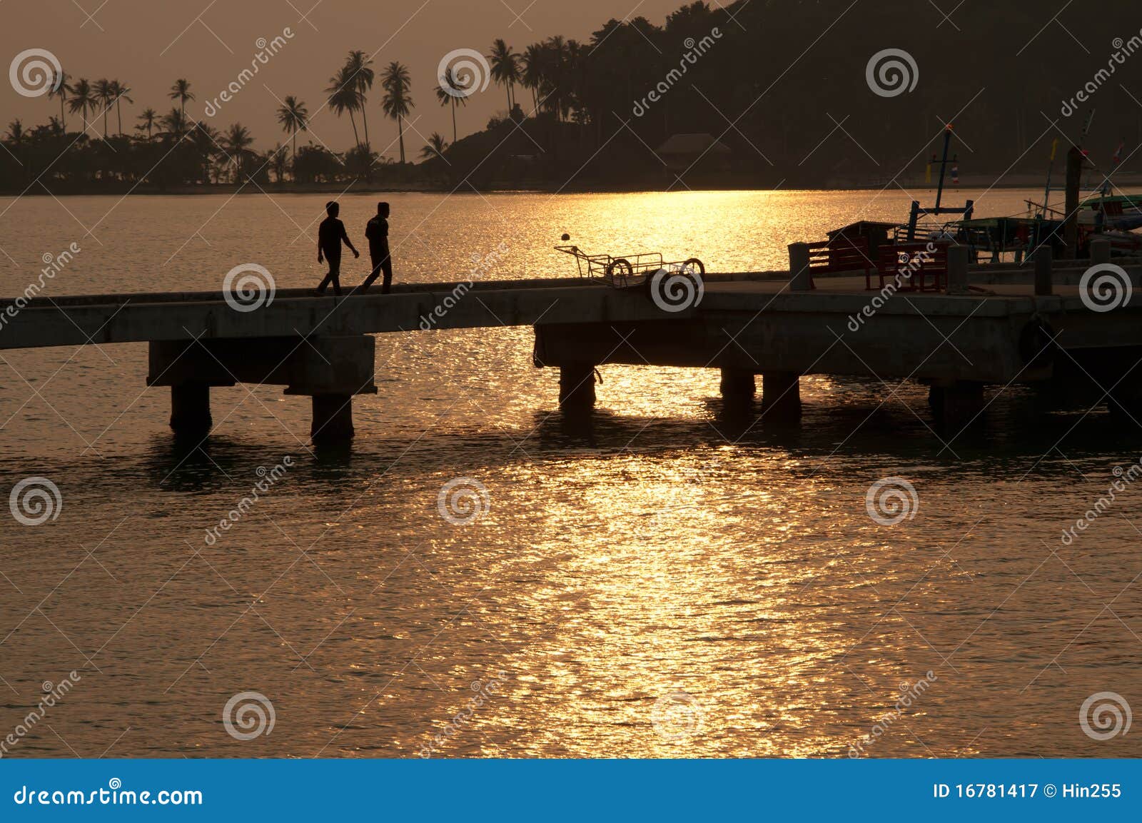 Go Back Home during Sunset in Thailand Stock Image - Image of harbor ...
