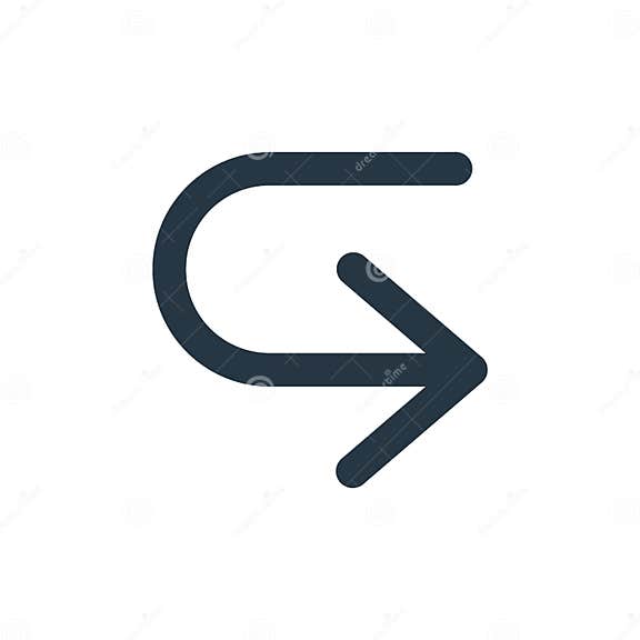 Go Back Icon Vector from User Interface Concept. Thin Line Illustration ...