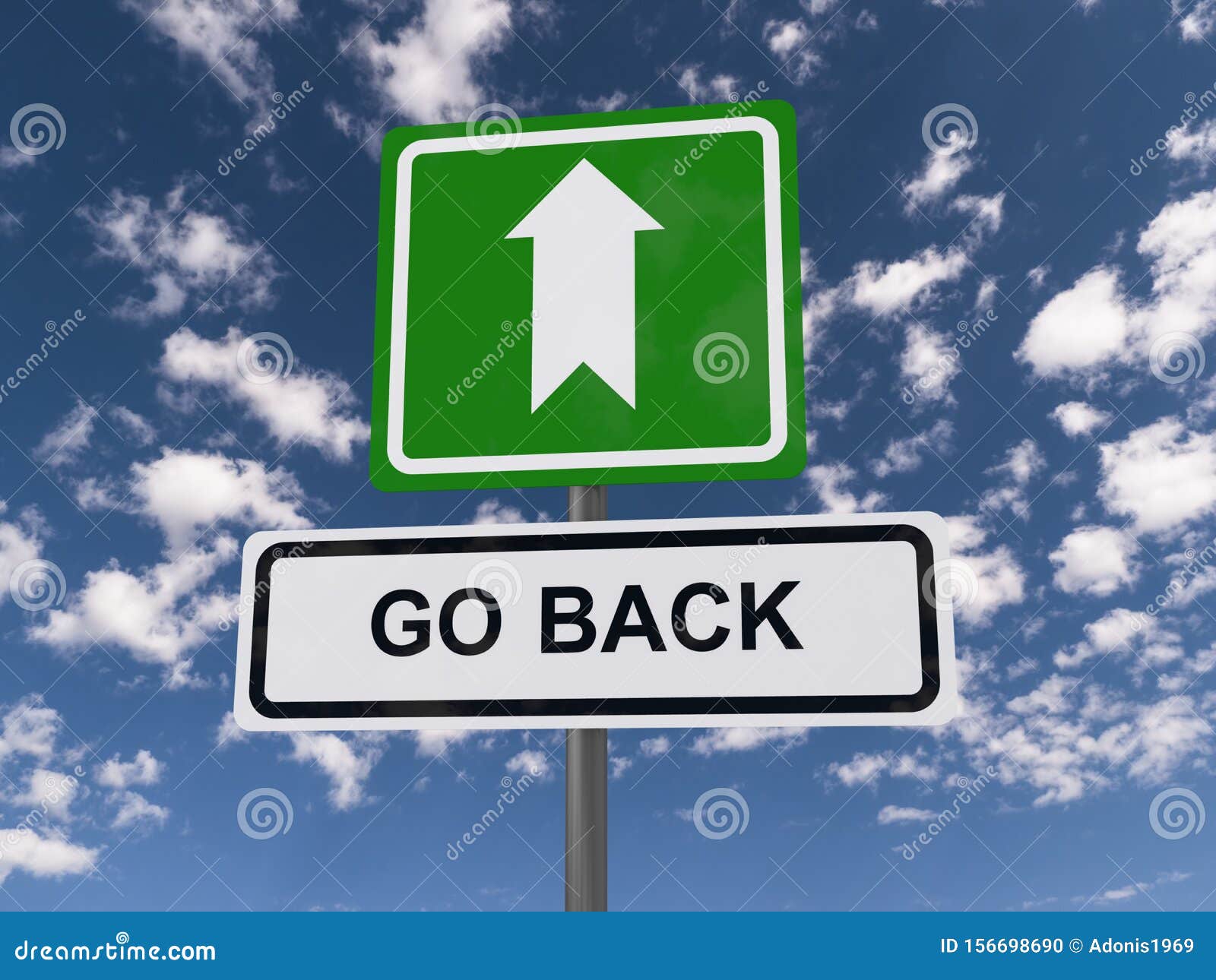 Go back traffic sign stock illustration. Illustration of arrow - 156698690