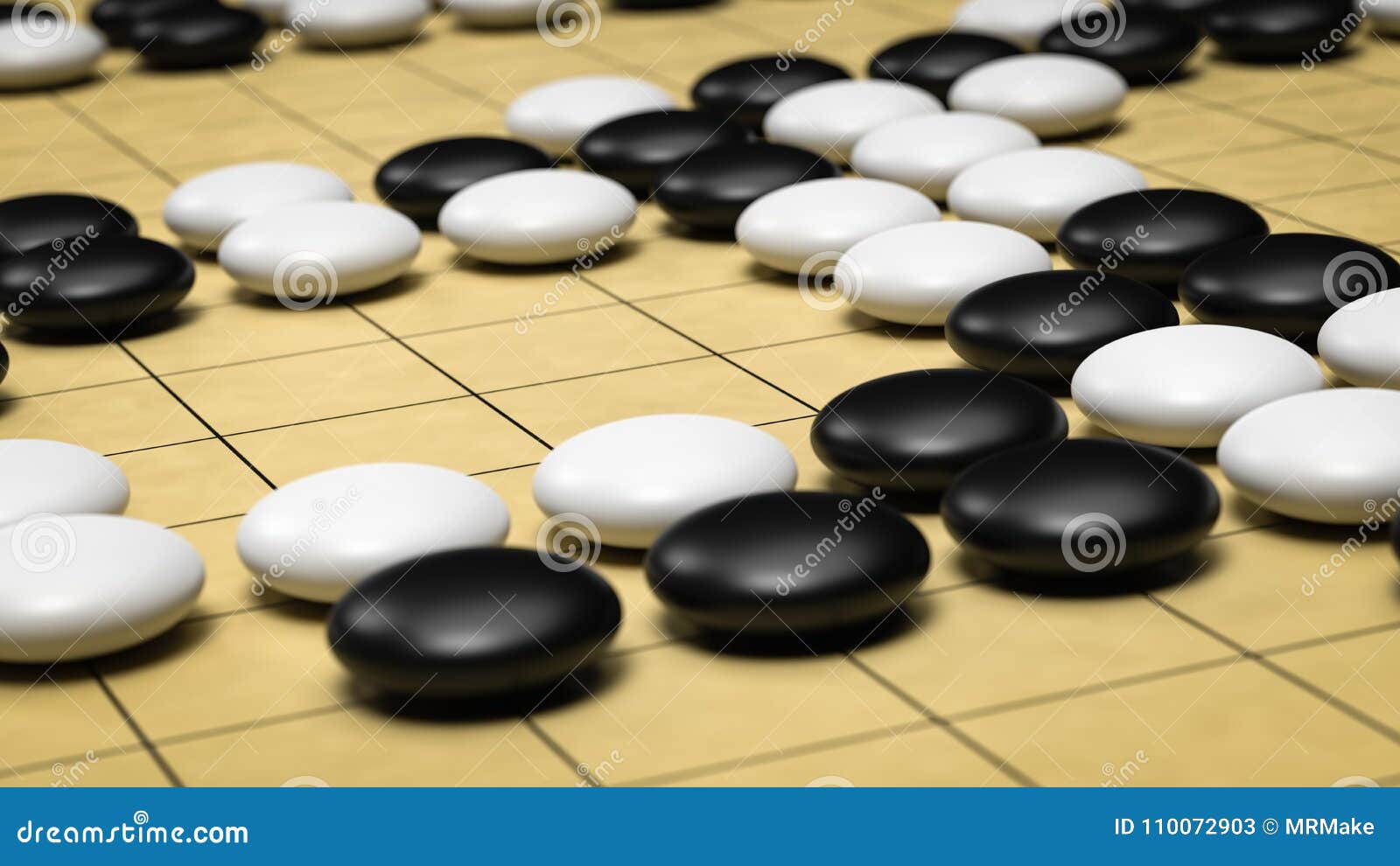 Go Board Game stock illustration. Illustration of render - 110072903