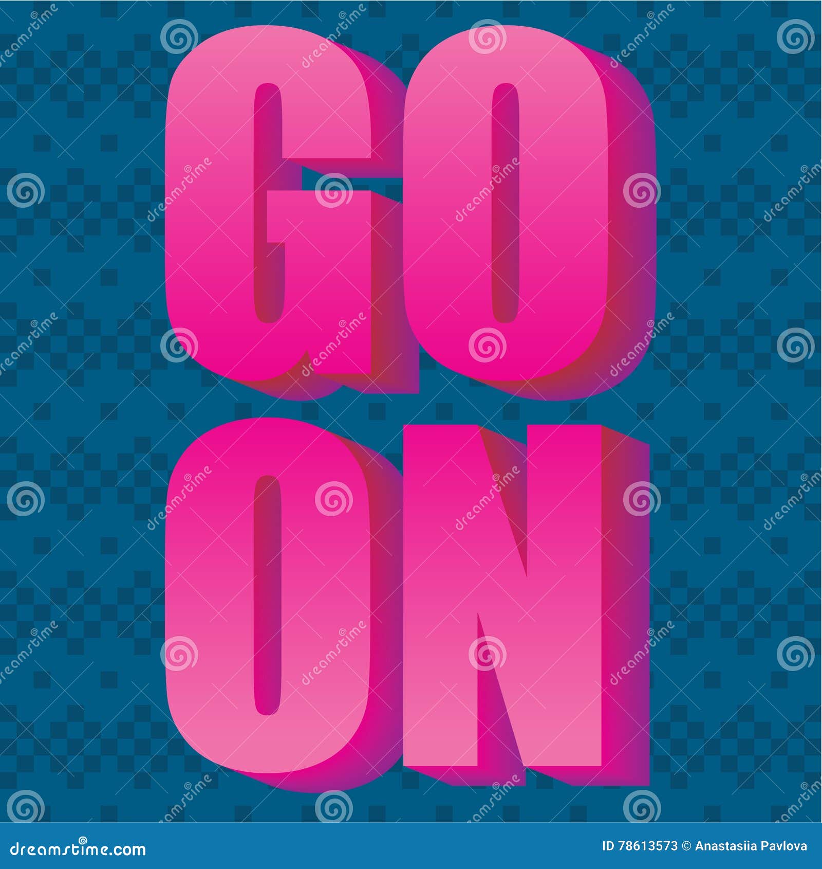 GO on Bright Vector Motivational Poster Stock Illustration ...