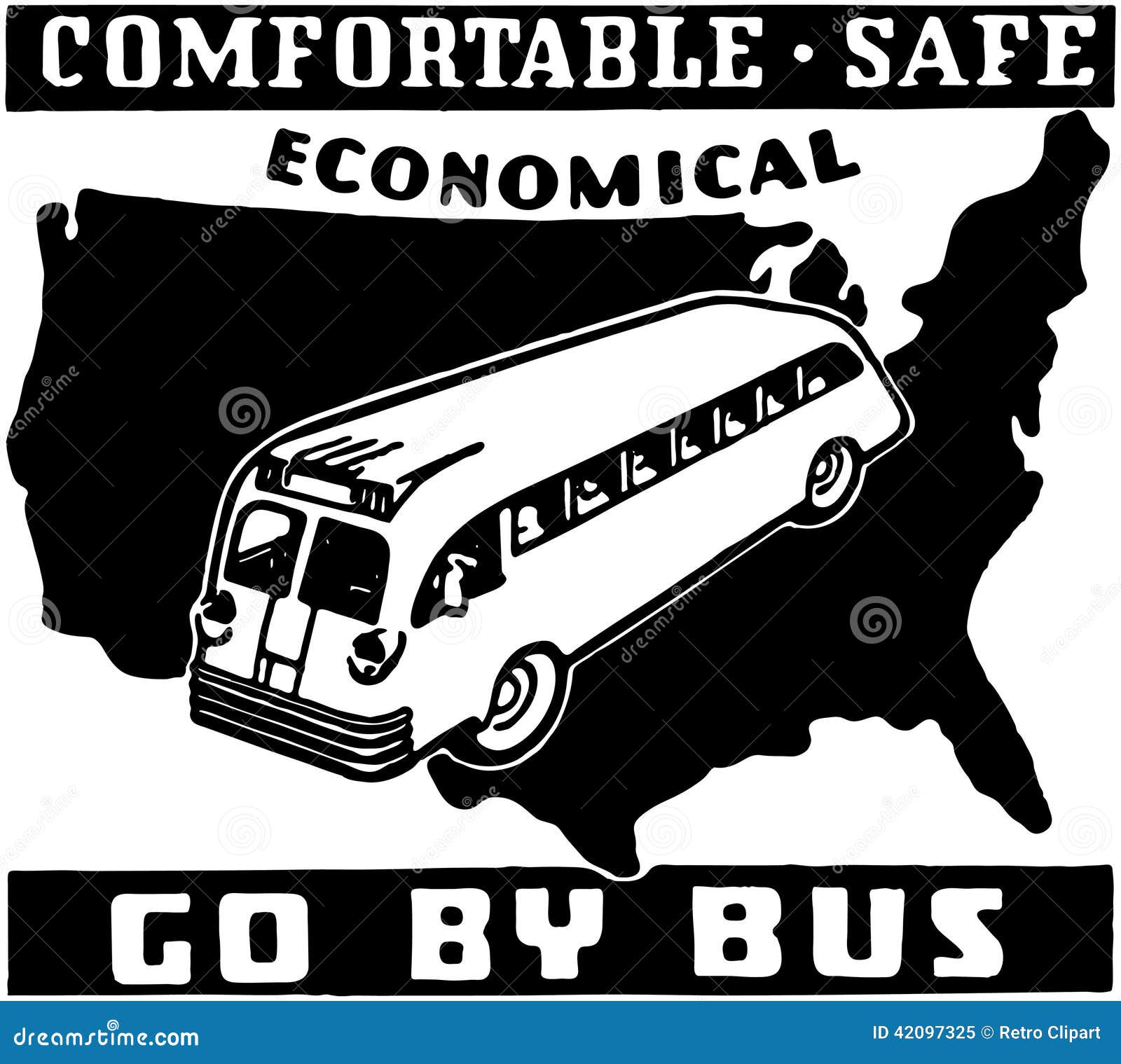 Go by Bus 2 stock vector. Illustration of transportation - 42097325