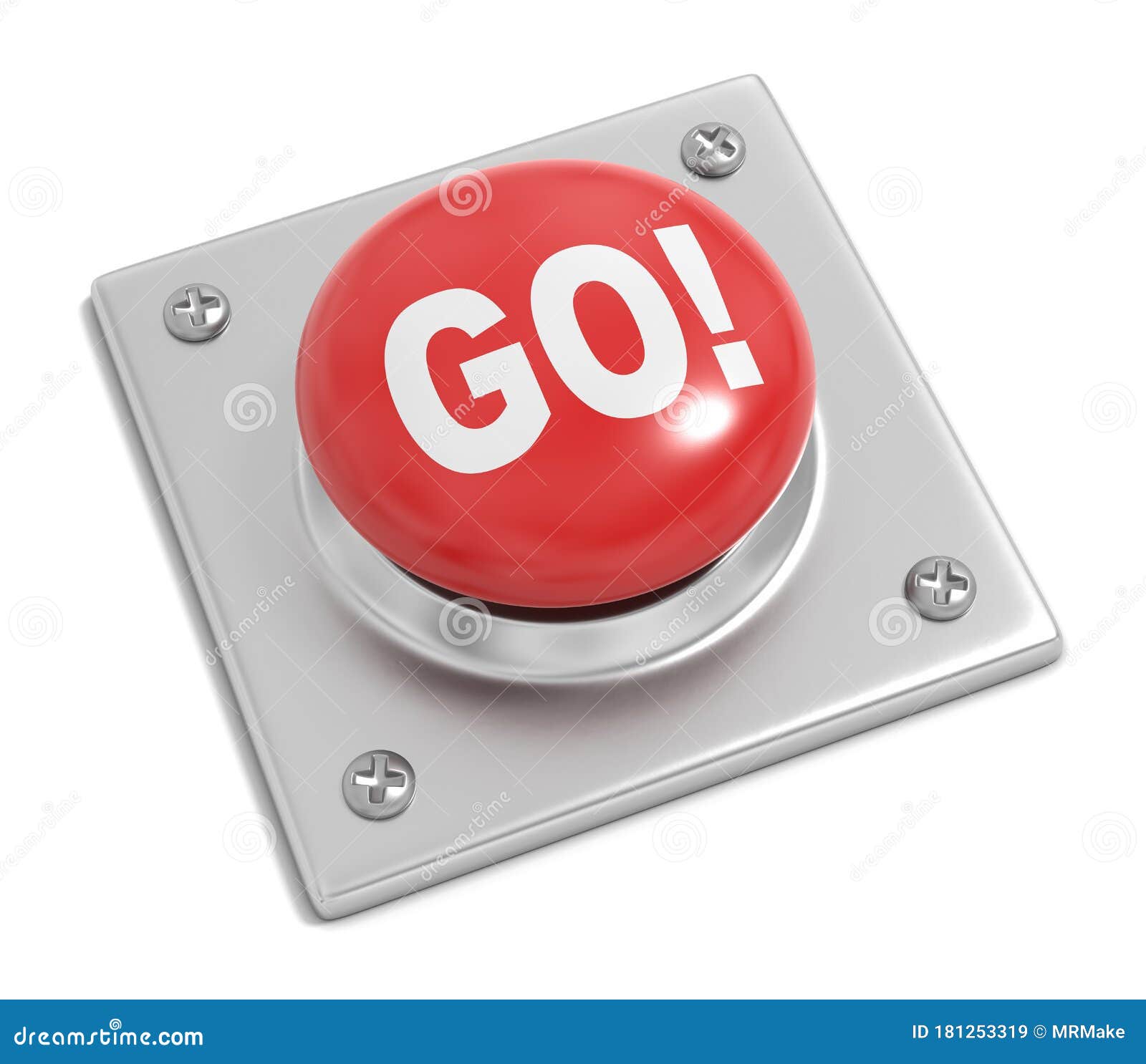 Go Button on White stock illustration. Illustration of beginning ...
