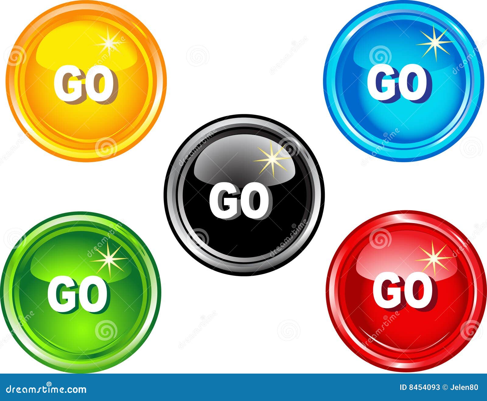 Go buttons stock vector. Illustration of color, industry - 8454093