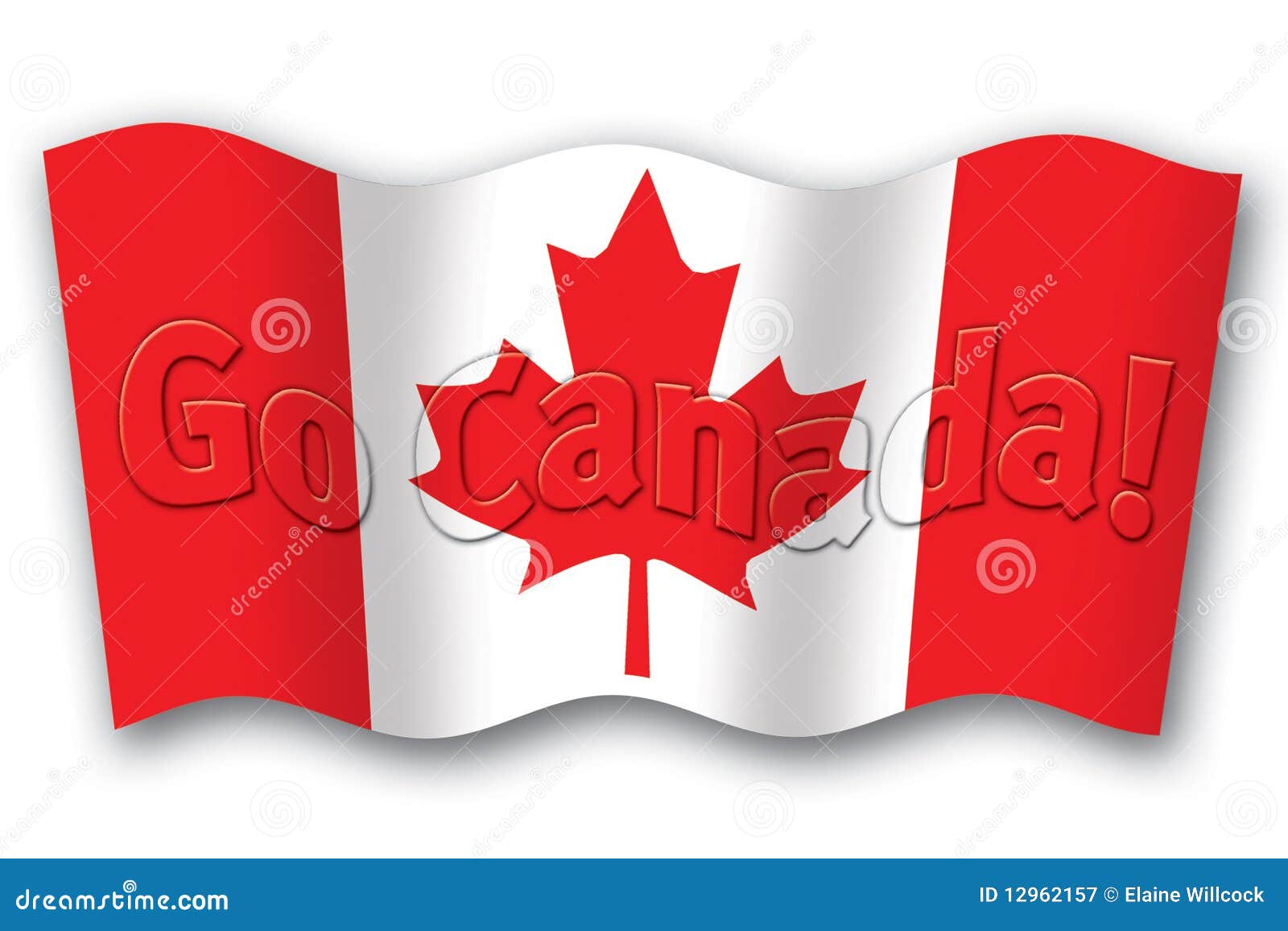 Go Canada flag stock illustration. Illustration of country - 12962157