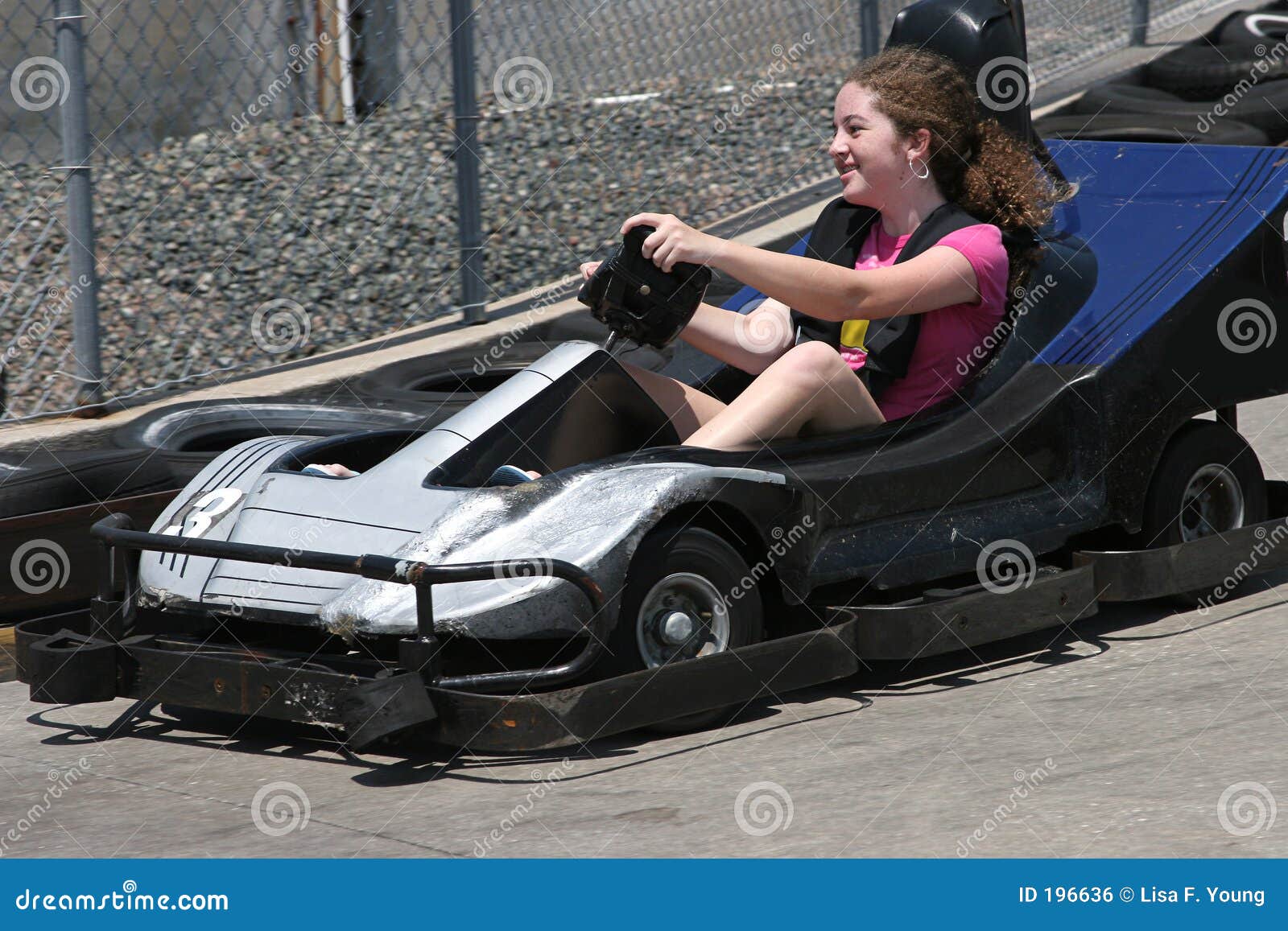 Go Cart Girl stock photo. Image of auto, competition, ride - 196636