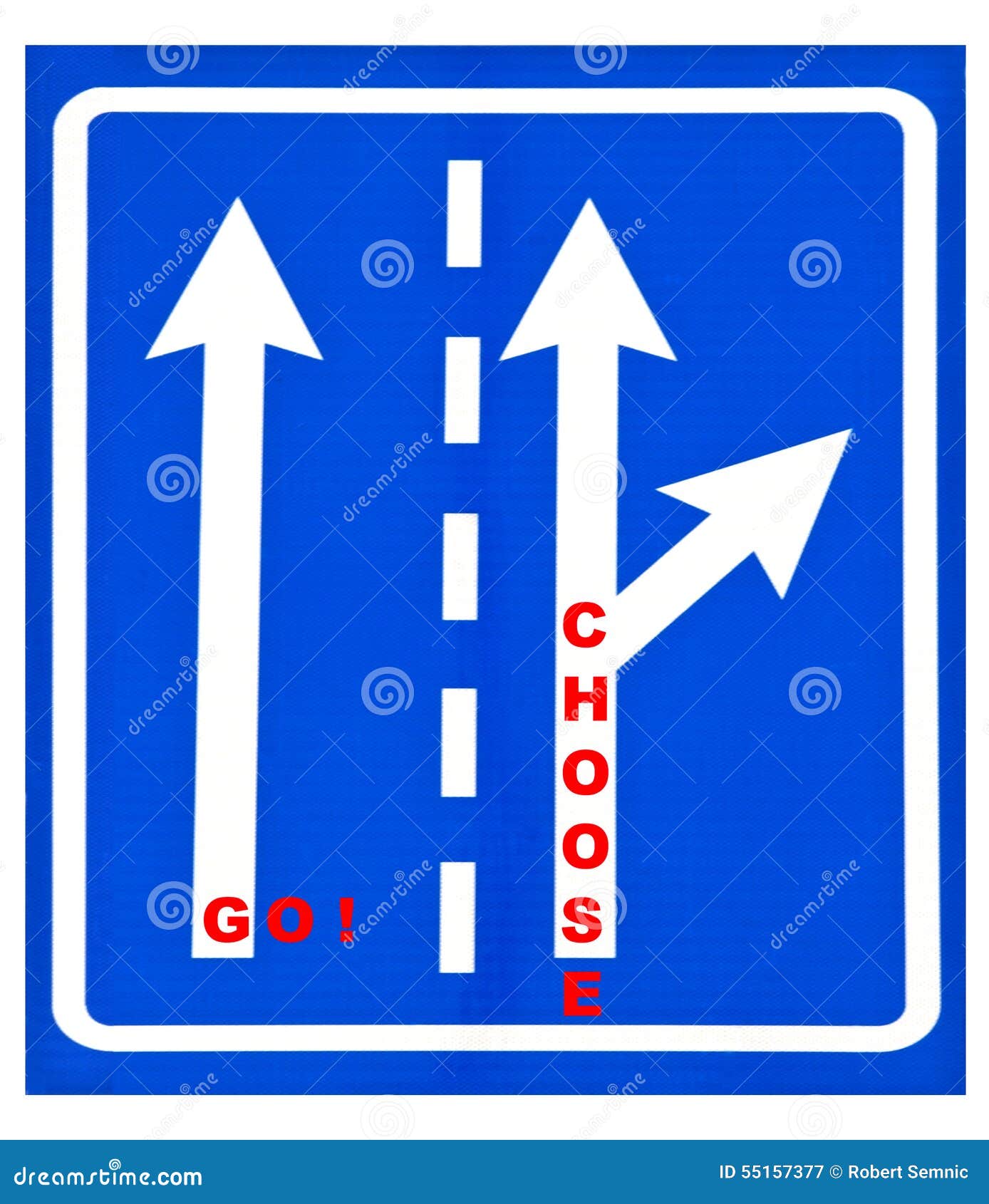 Go! Choose! stock image. Image of fork, destination, highway - 55157377