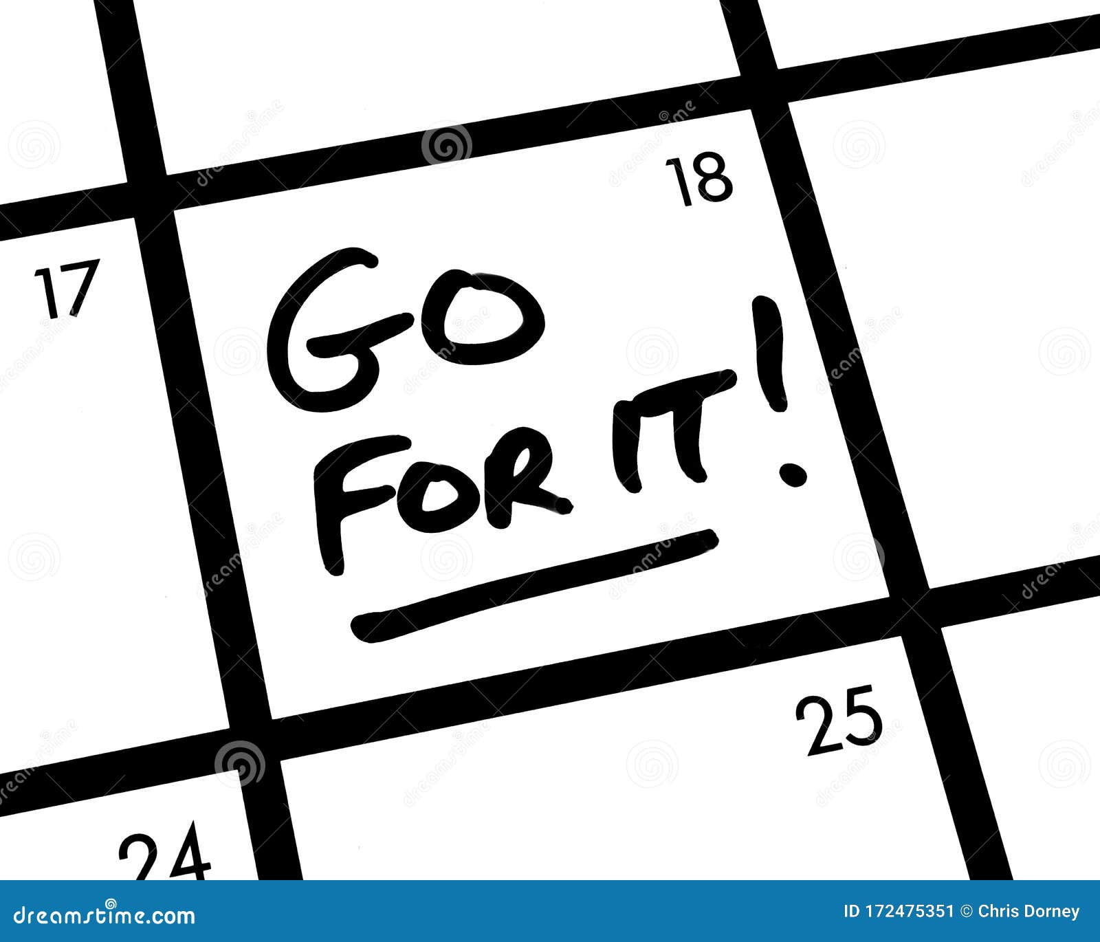 Go for it stock image. Image of business, event, booking - 172475351