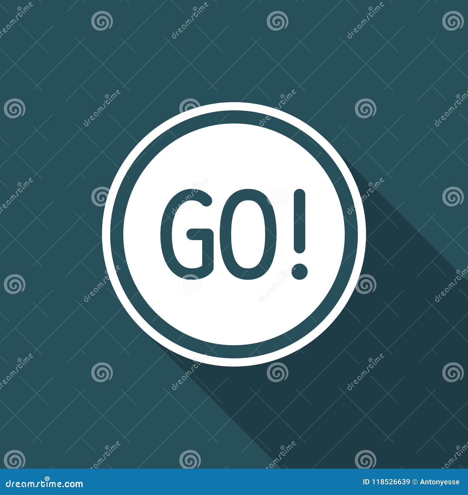 Go! Concept - Vector Web Icon Stock Vector - Illustration of alert ...